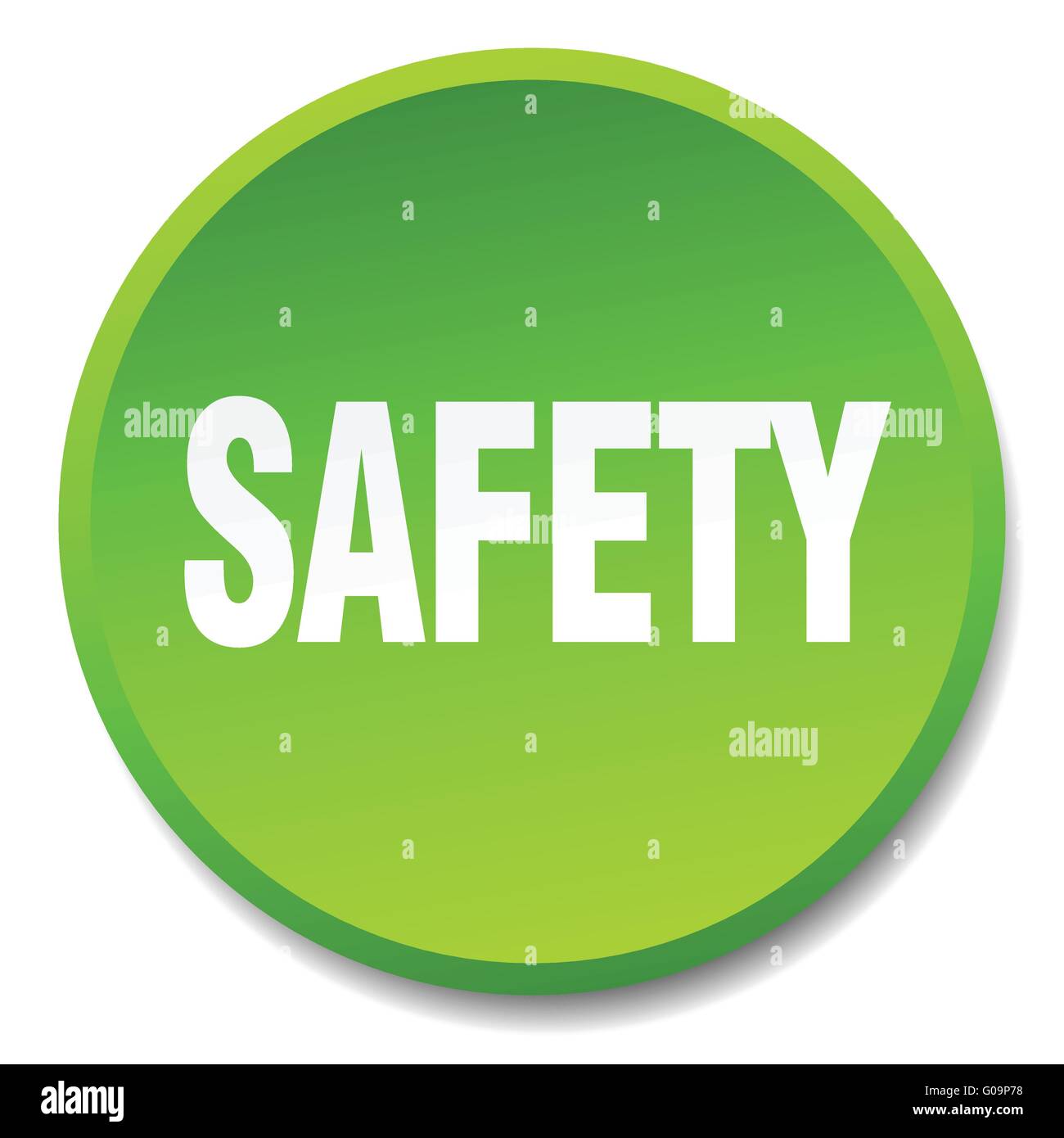 safety green round flat isolated push button Stock Vector Image & Art - Alamy