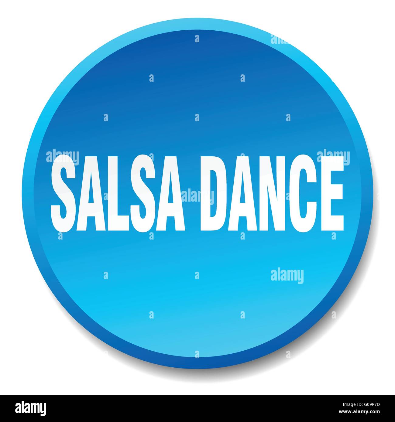 salsa dance blue round flat isolated push button Stock Vector Image ...