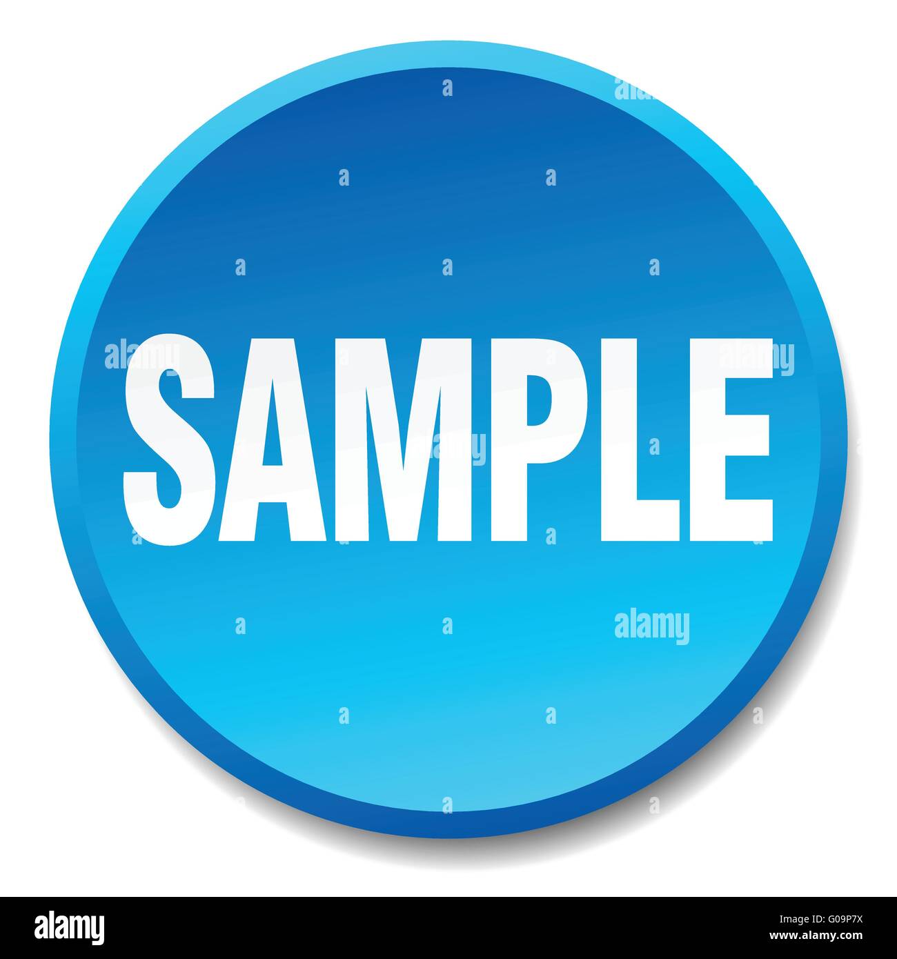 sample blue round flat isolated push button Stock Vector Image & Art - Alamy