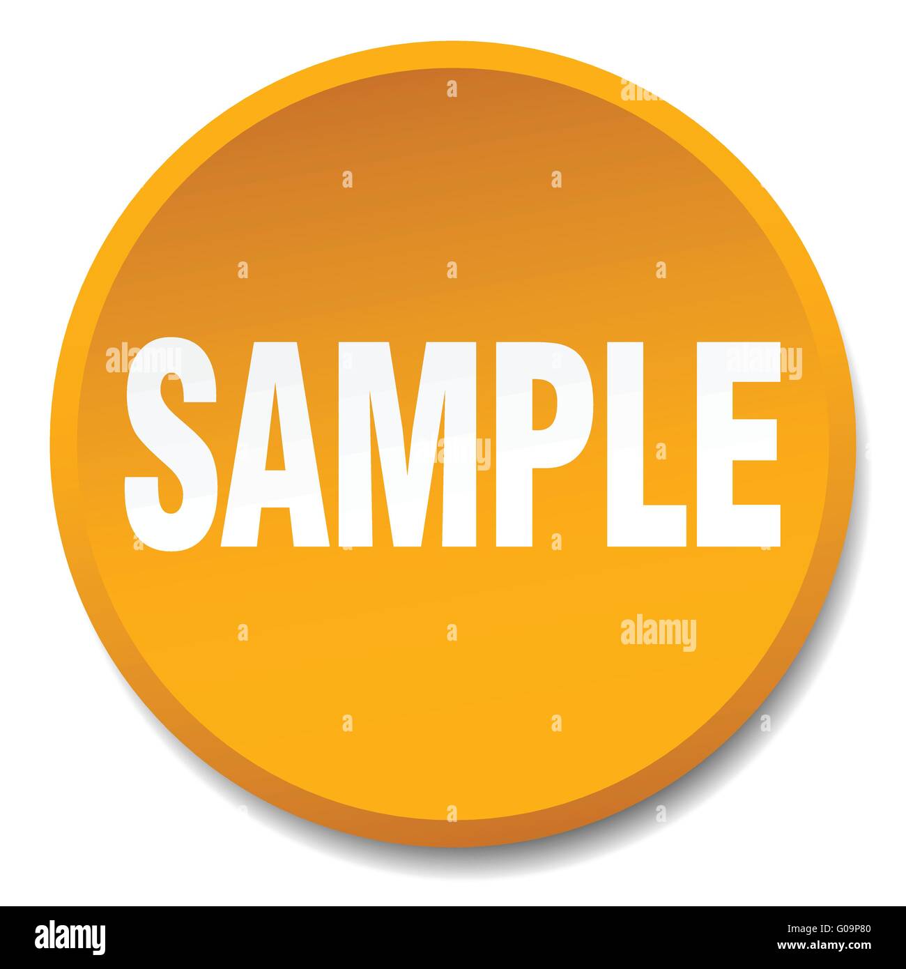 sample orange round flat isolated push button Stock Vector Image & Art ...