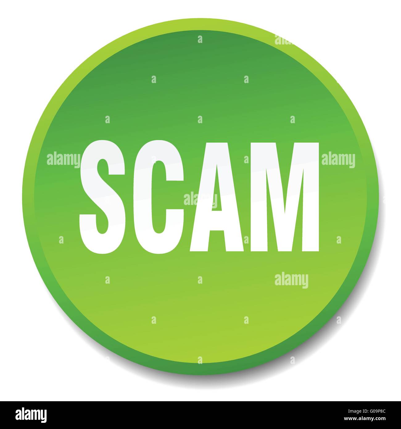 scam green round flat isolated push button Stock Vector Image & Art - Alamy