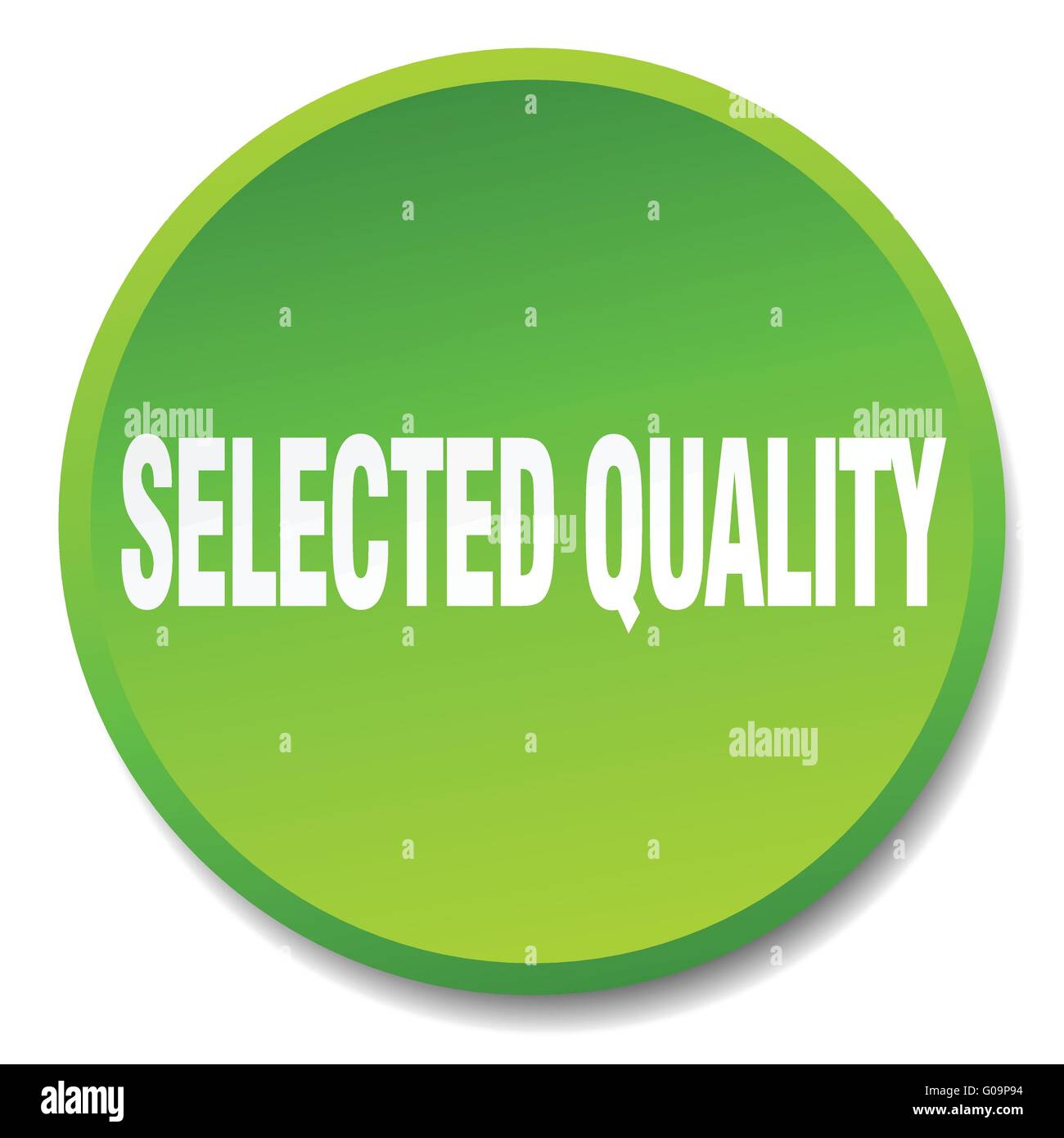 selected quality green round flat isolated push button Stock Vector ...