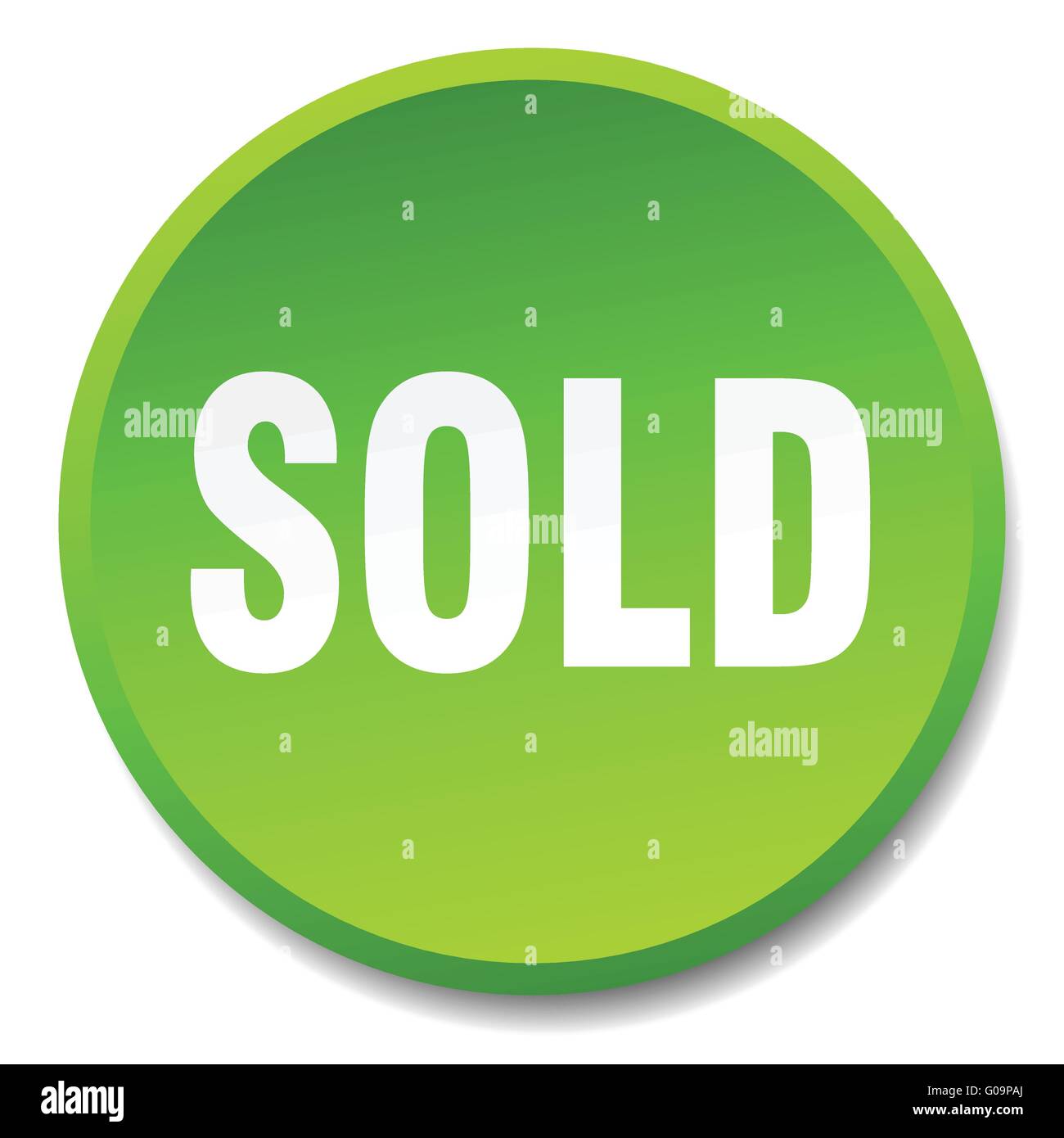 sold green round flat isolated push button Stock Vector Image & Art - Alamy