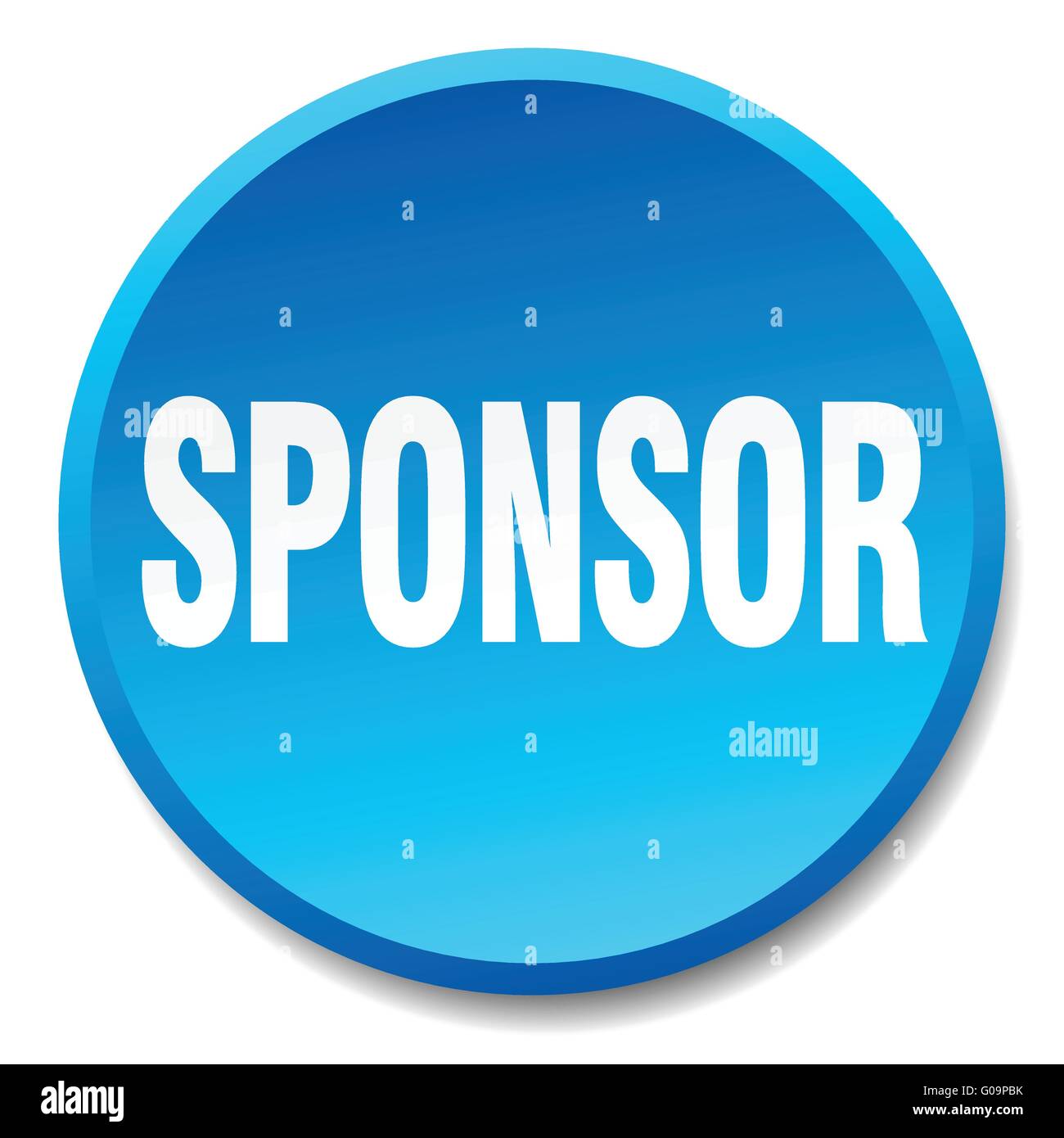 sponsor blue round flat isolated push button Stock Vector Image & Art ...
