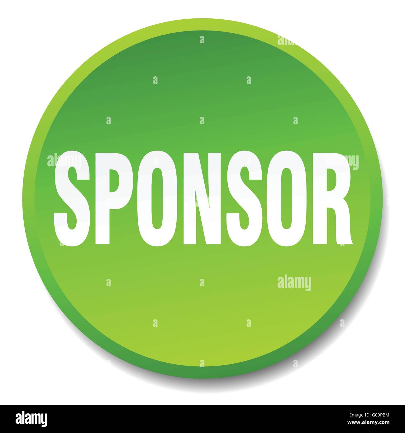 sponsor green round flat isolated push button Stock Vector Image & Art ...