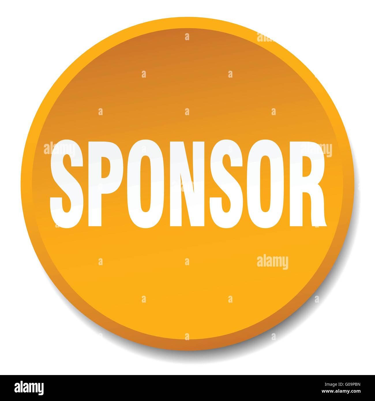 sponsor orange round flat isolated push button Stock Vector Image & Art ...