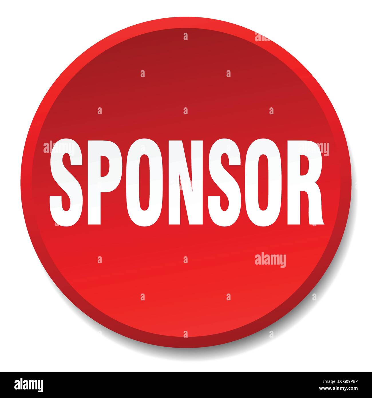 sponsor red round flat isolated push button Stock Vector Image & Art ...