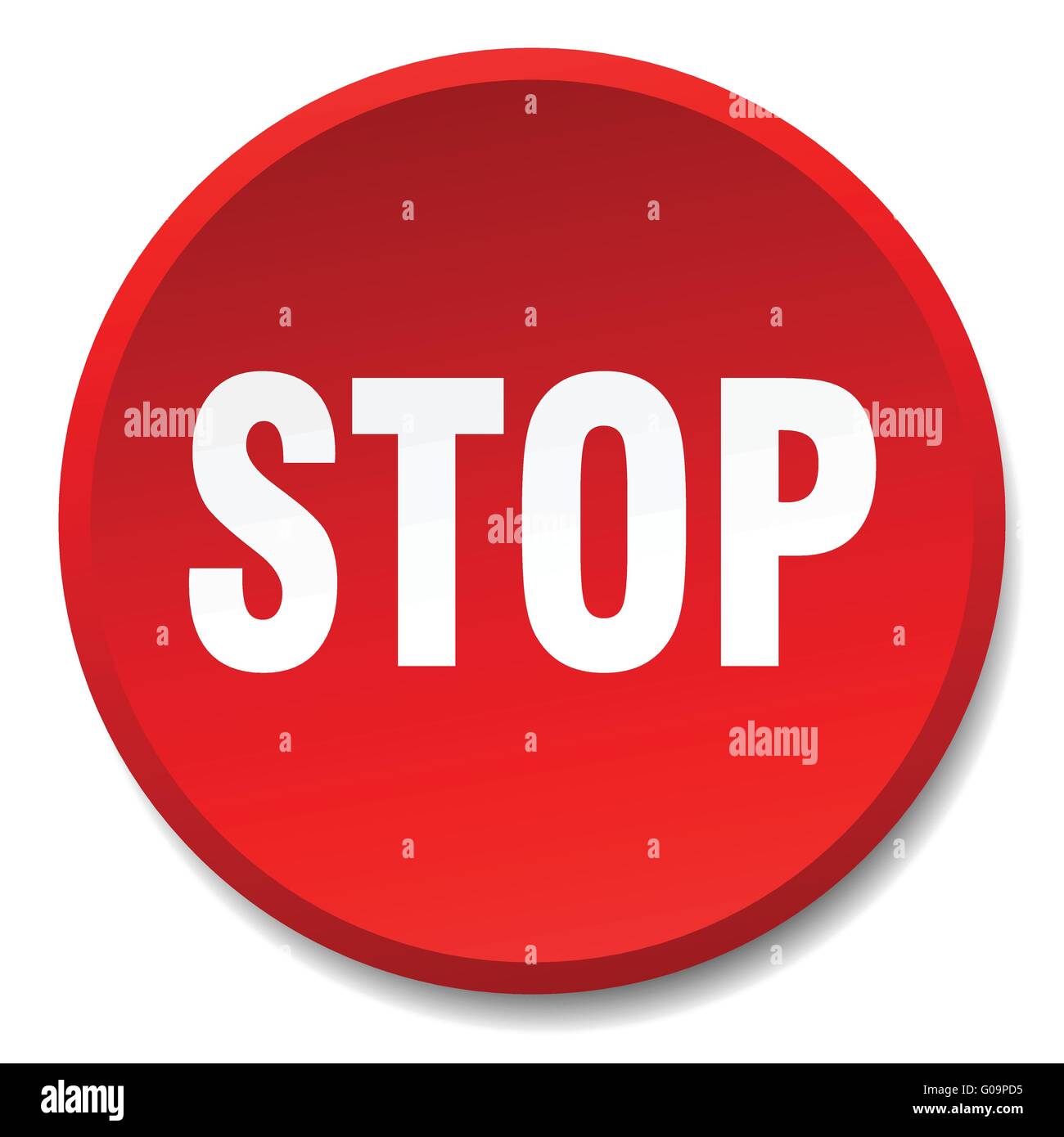 stop red round flat isolated push button Stock Vector Image & Art - Alamy