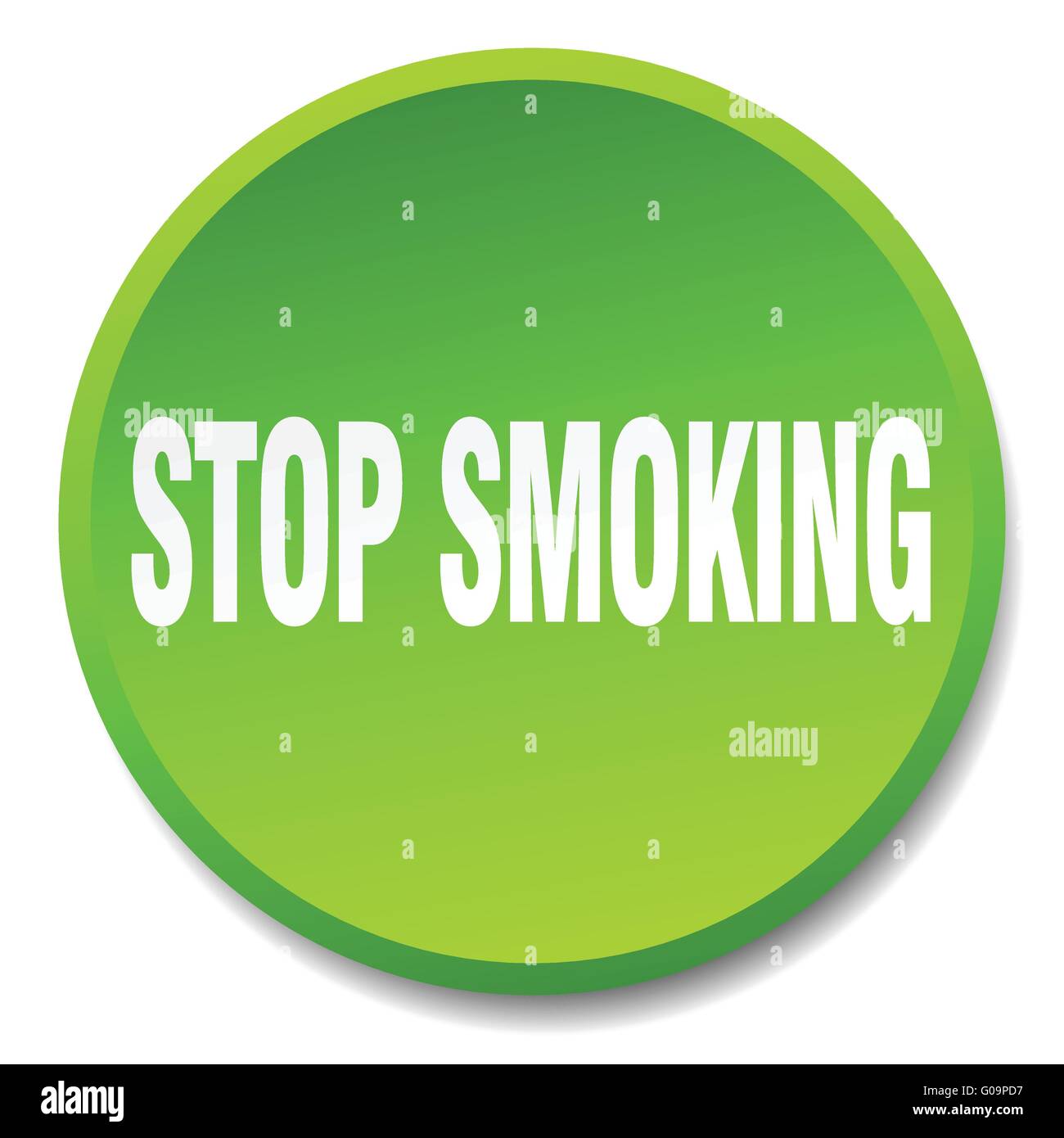 stop smoking green round flat isolated push button Stock Vector Image ...