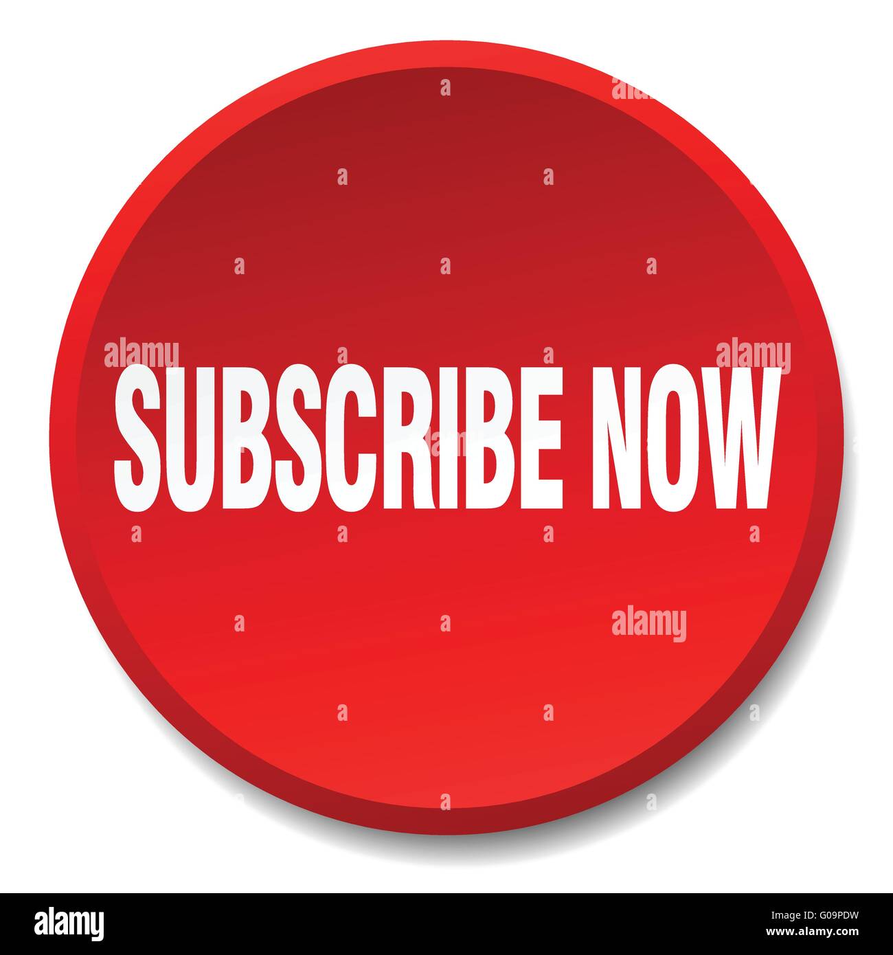 subscribe now red round flat isolated push button Stock Vector Image ...