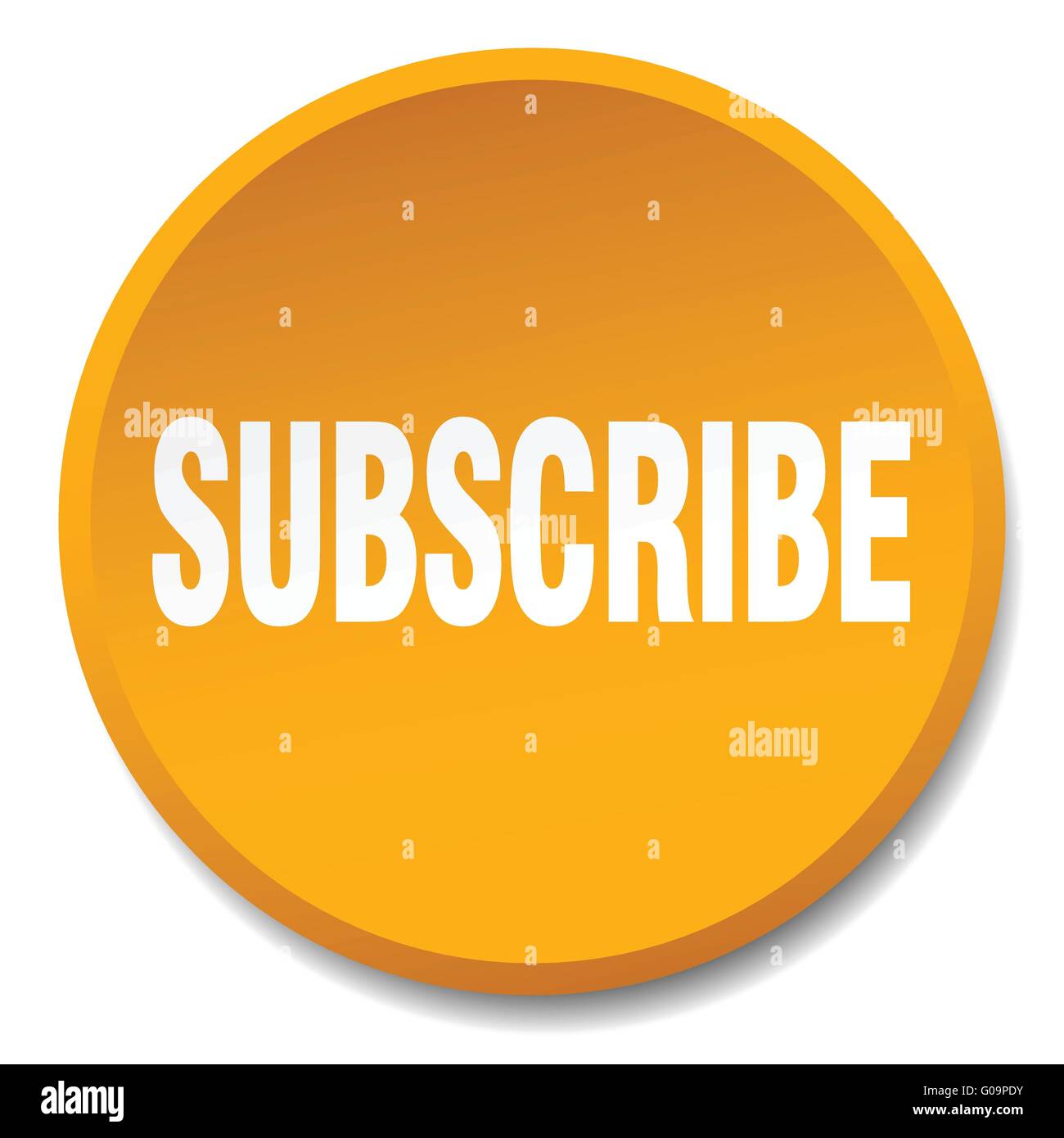 subscribe orange round flat isolated push button Stock Vector Image ...