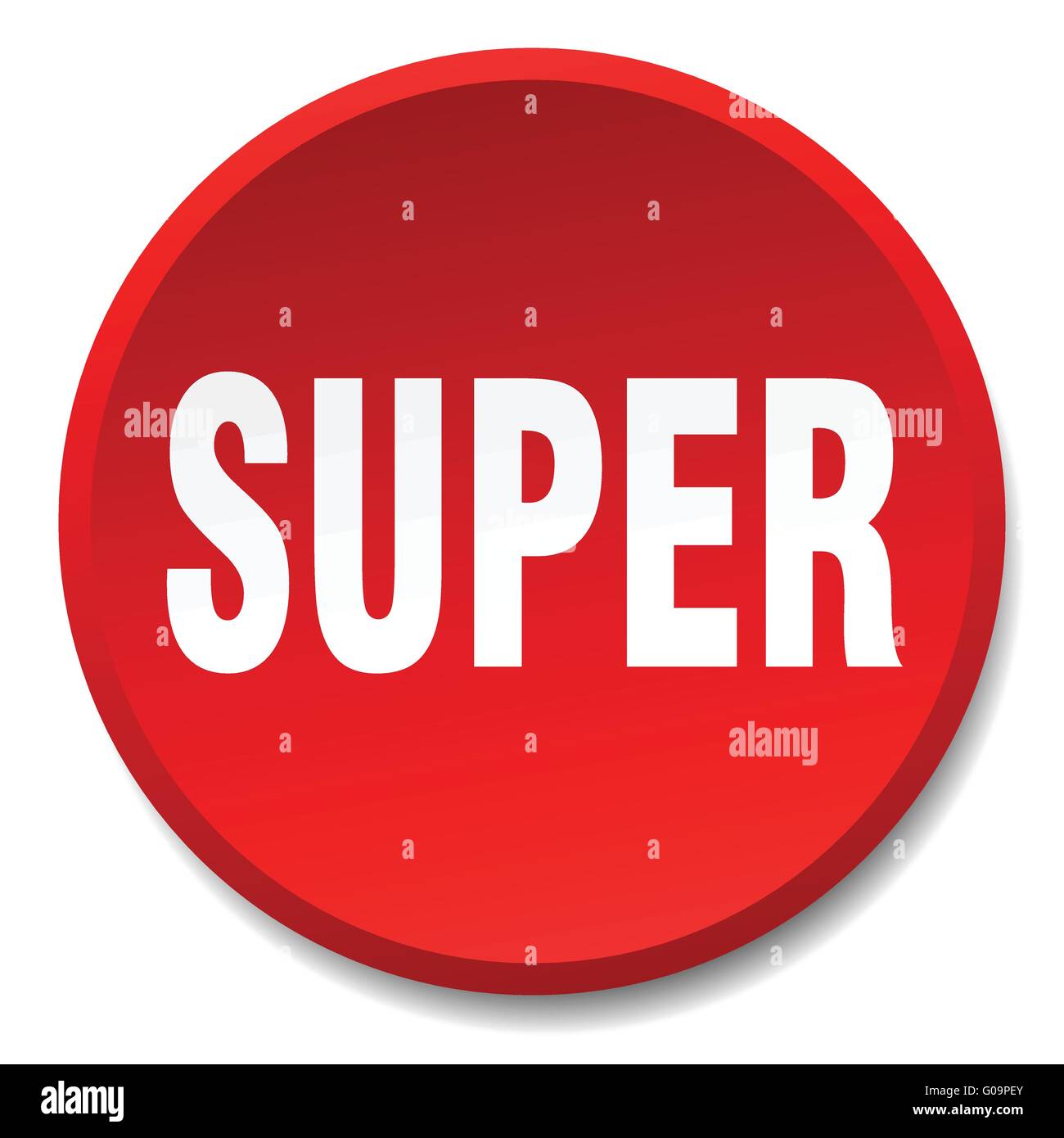 super red round flat isolated push button Stock Vector Image & Art - Alamy