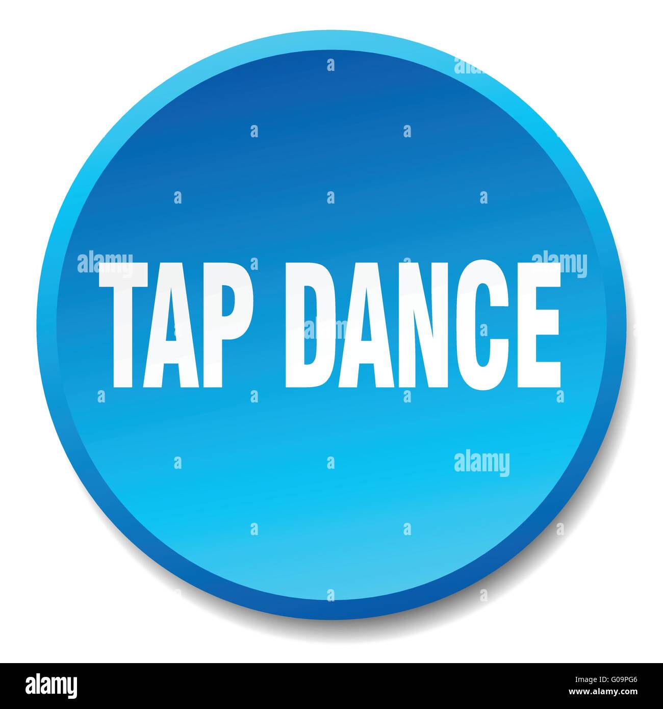 tap dance blue round flat isolated push button Stock Vector Image & Art ...