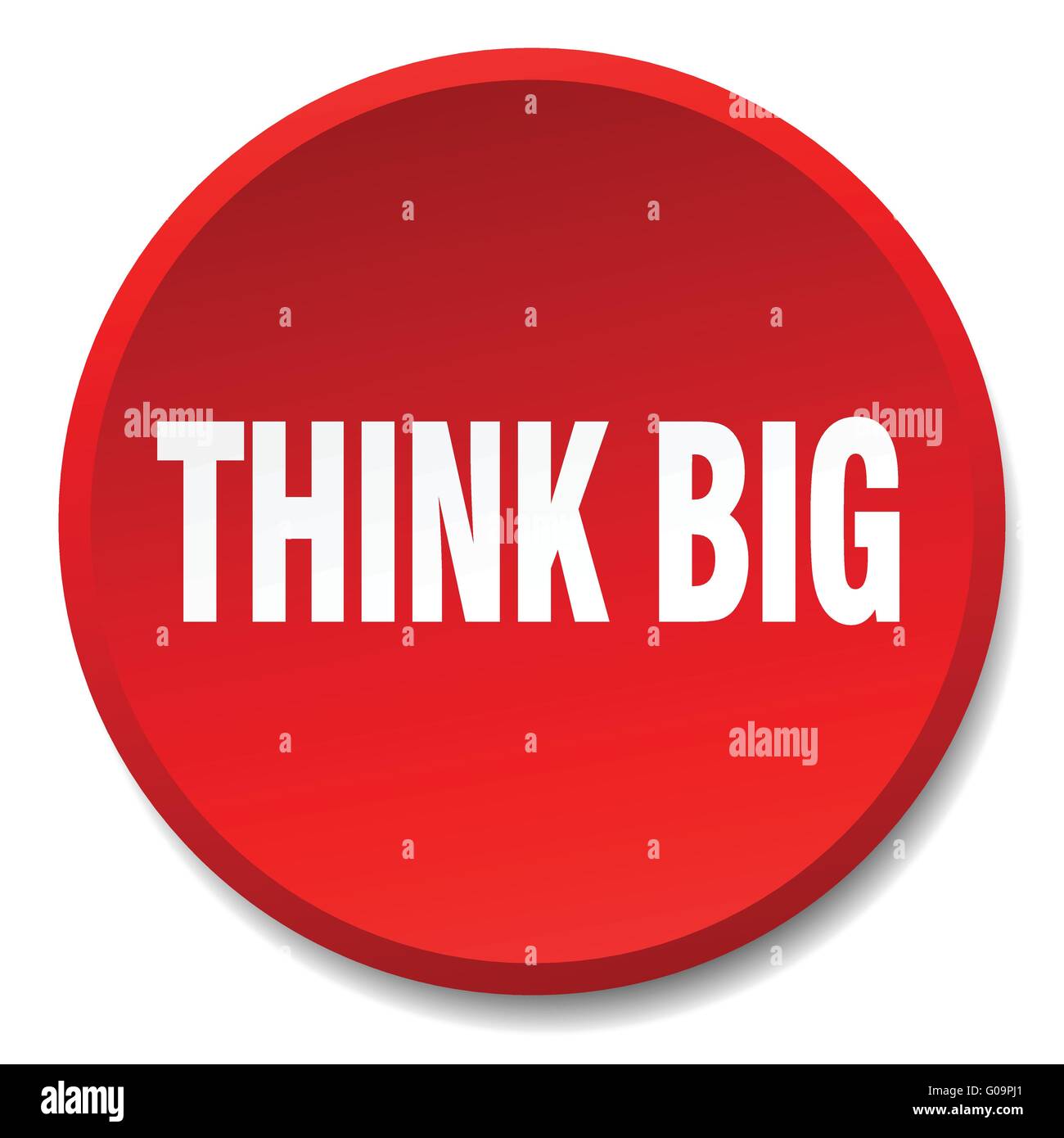 think big red round flat isolated push button Stock Vector Image & Art - Alamy