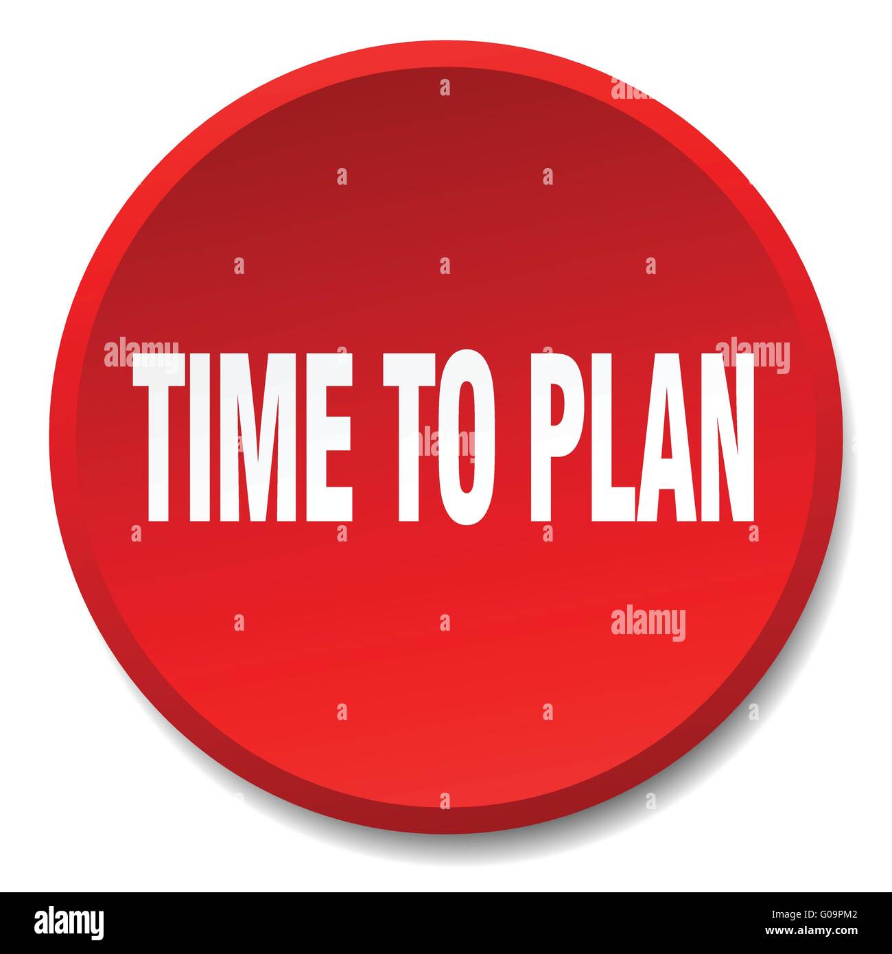 time to plan red round flat isolated push button Stock Vector Image & Art - Alamy