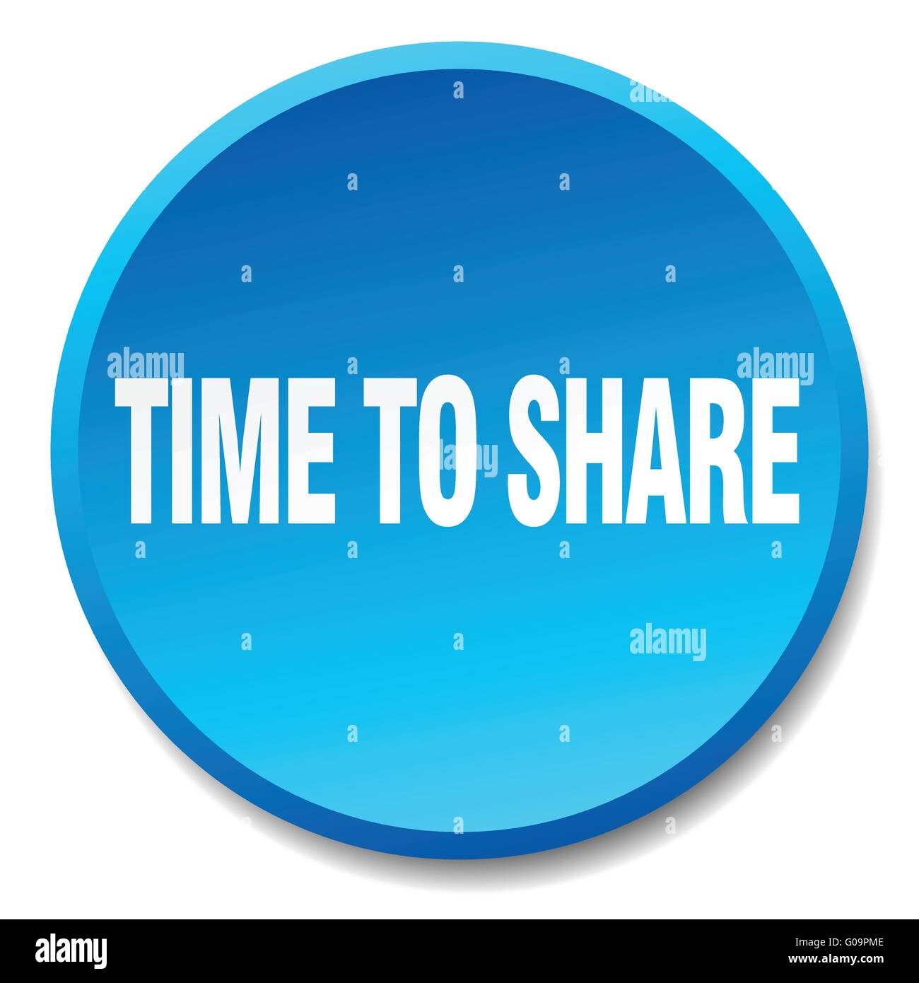 time to share blue round flat isolated push button Stock Vector Image ...