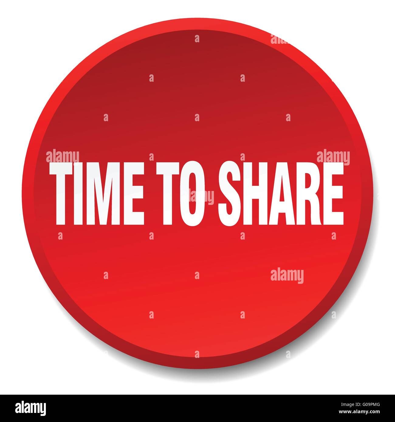 time to share red round flat isolated push button Stock Vector Image & Art - Alamy