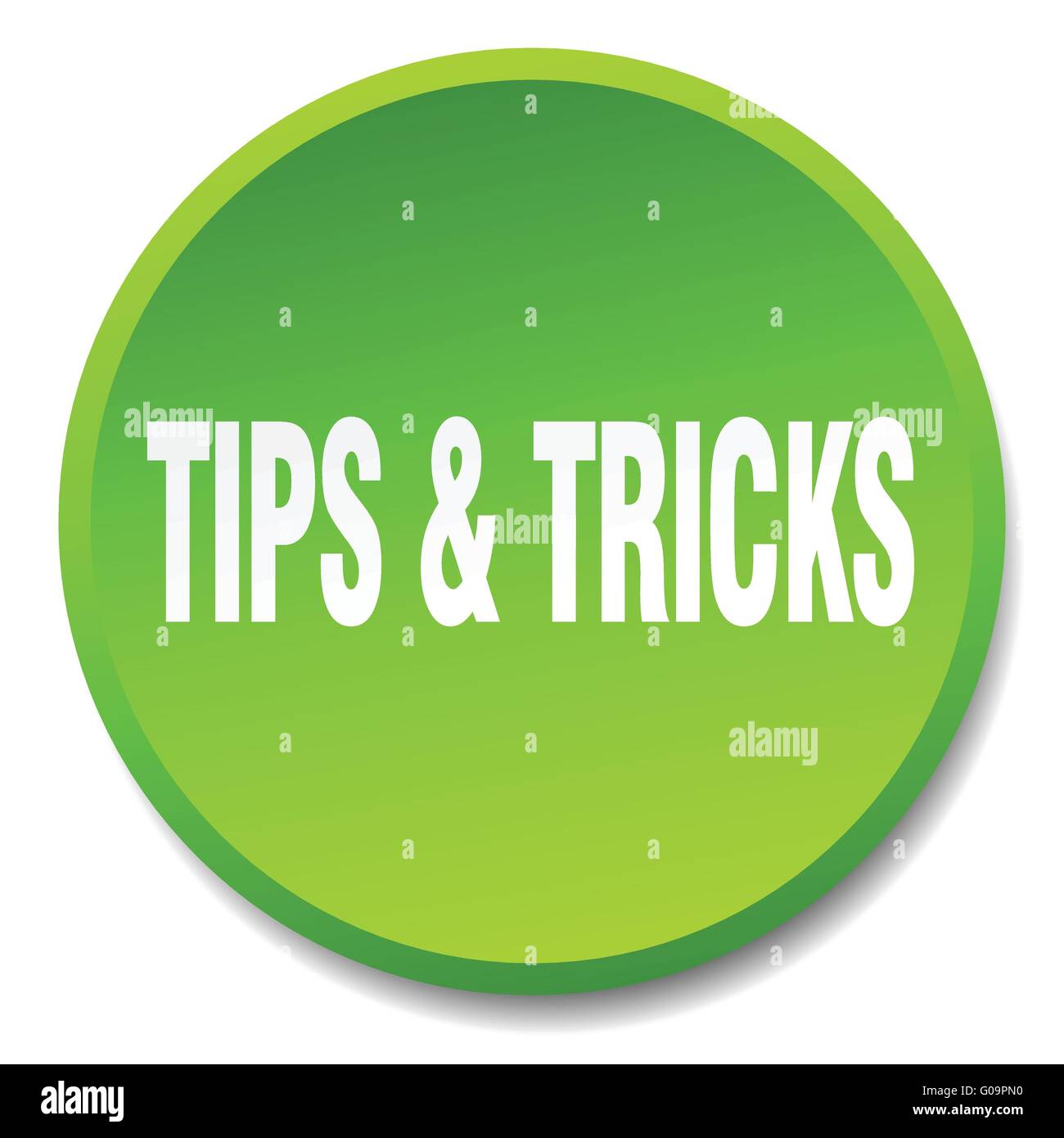 tips & tricks green round flat isolated push button Stock Vector Image & Art - Alamy