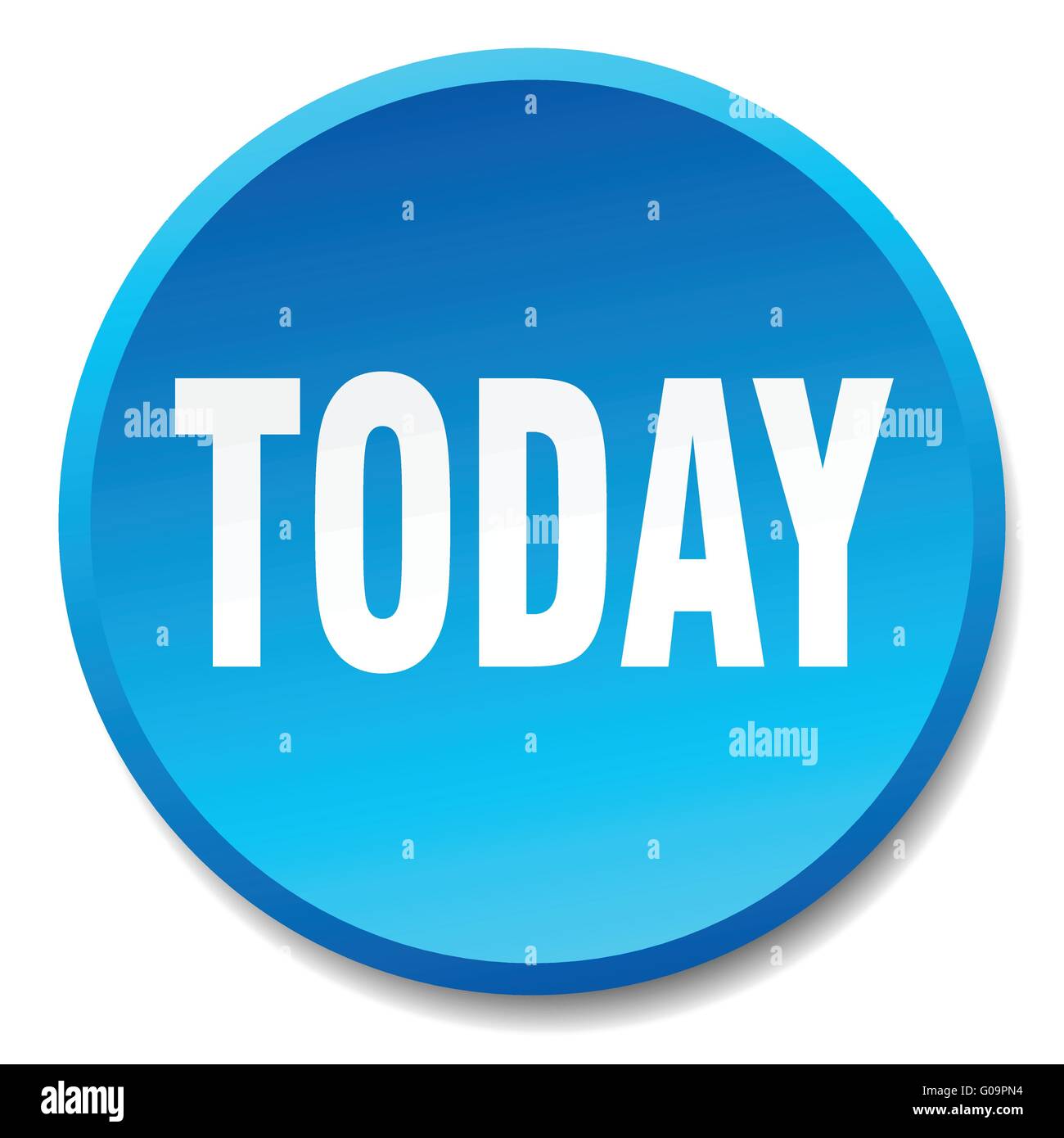 today blue round flat isolated push button Stock Vector Image & Art - Alamy
