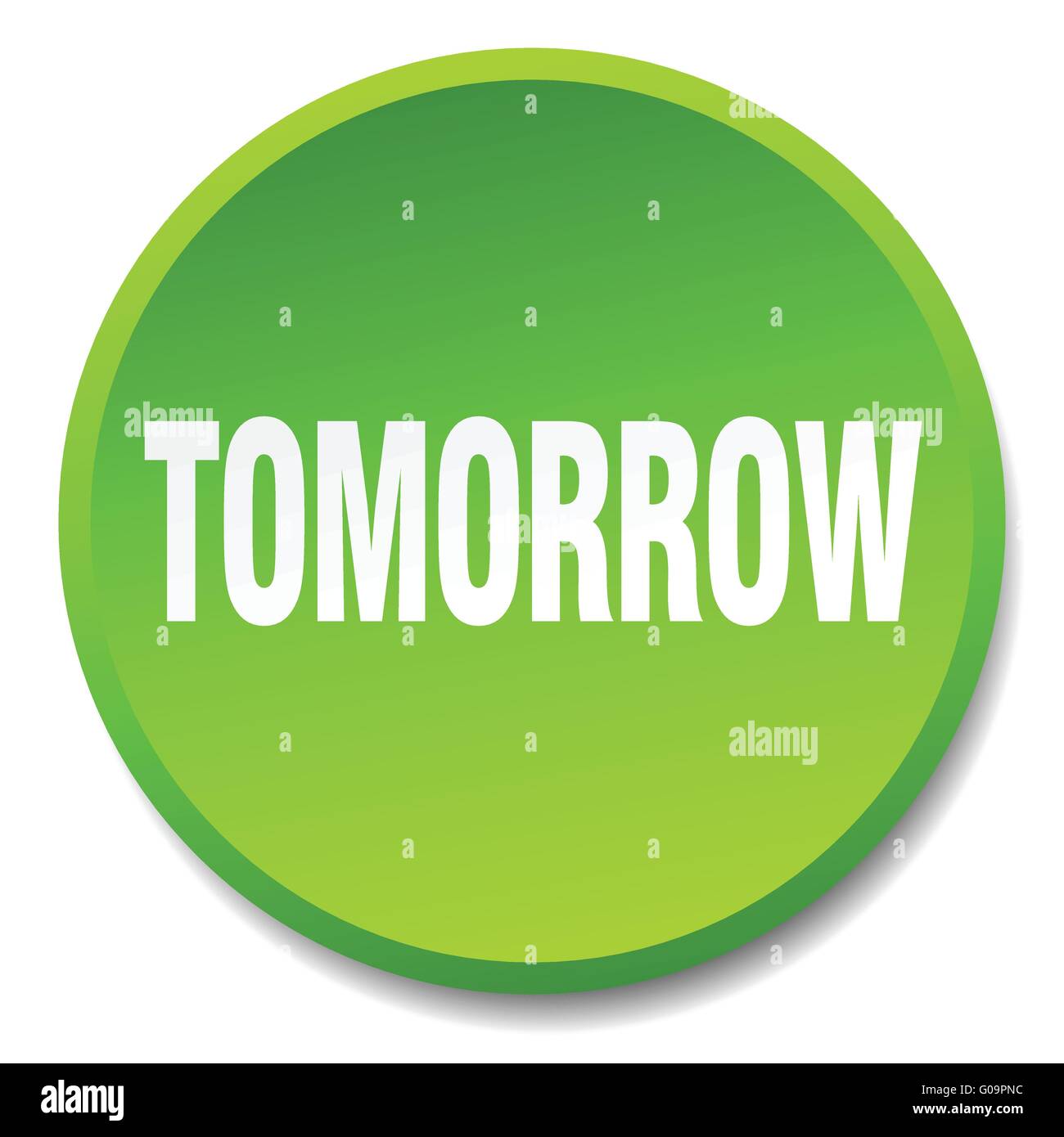 tomorrow green round flat isolated push button Stock Vector Image & Art ...