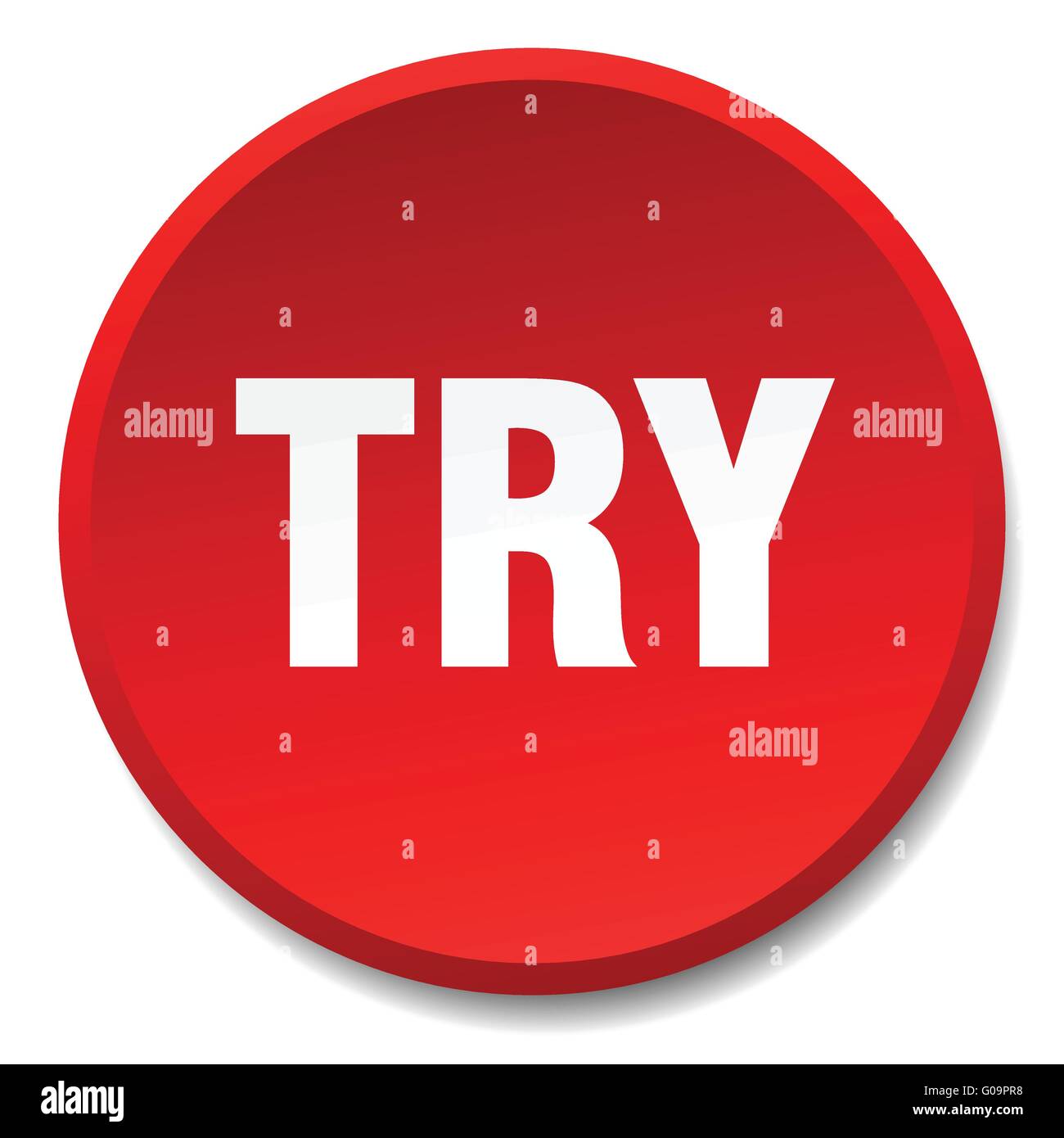 try red round flat isolated push button Stock Vector Image & Art - Alamy