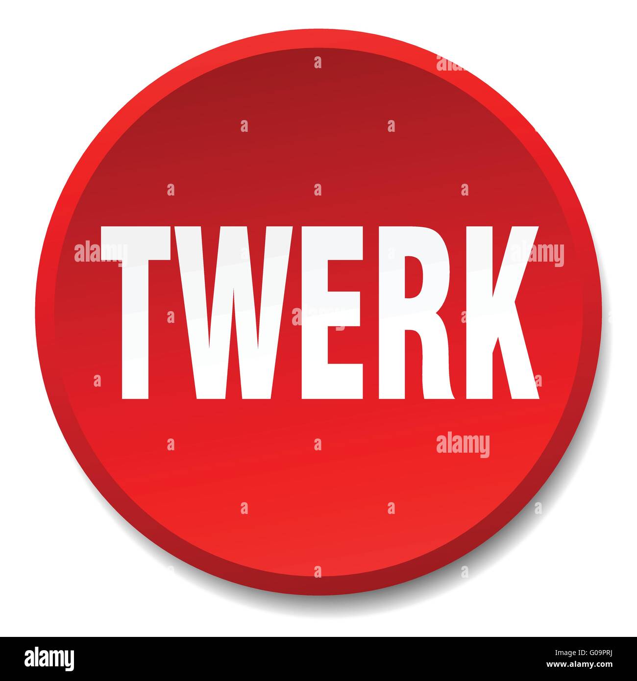 twerk red round flat isolated push button Stock Vector Image & Art - Alamy