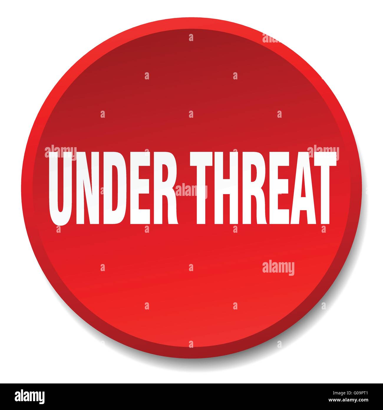 under threat red round flat isolated push button Stock Vector Image & Art - Alamy