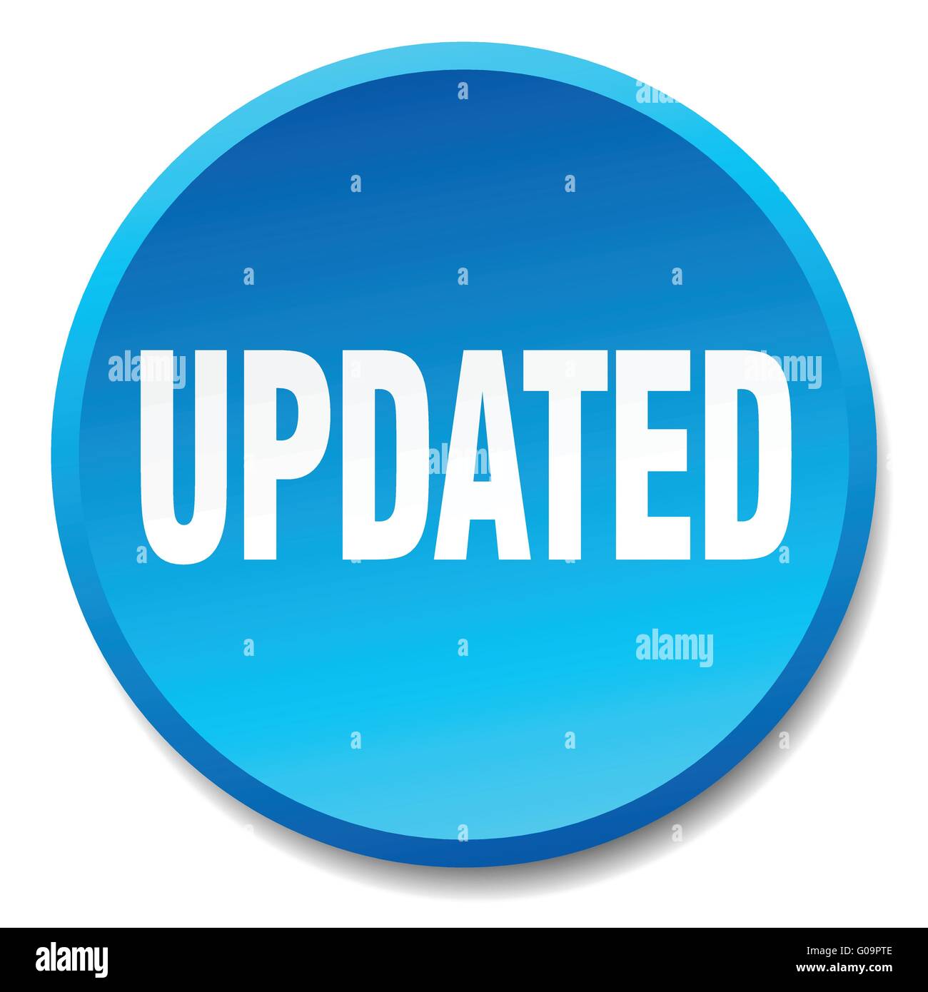 updated blue round flat isolated push button Stock Vector Image & Art - Alamy