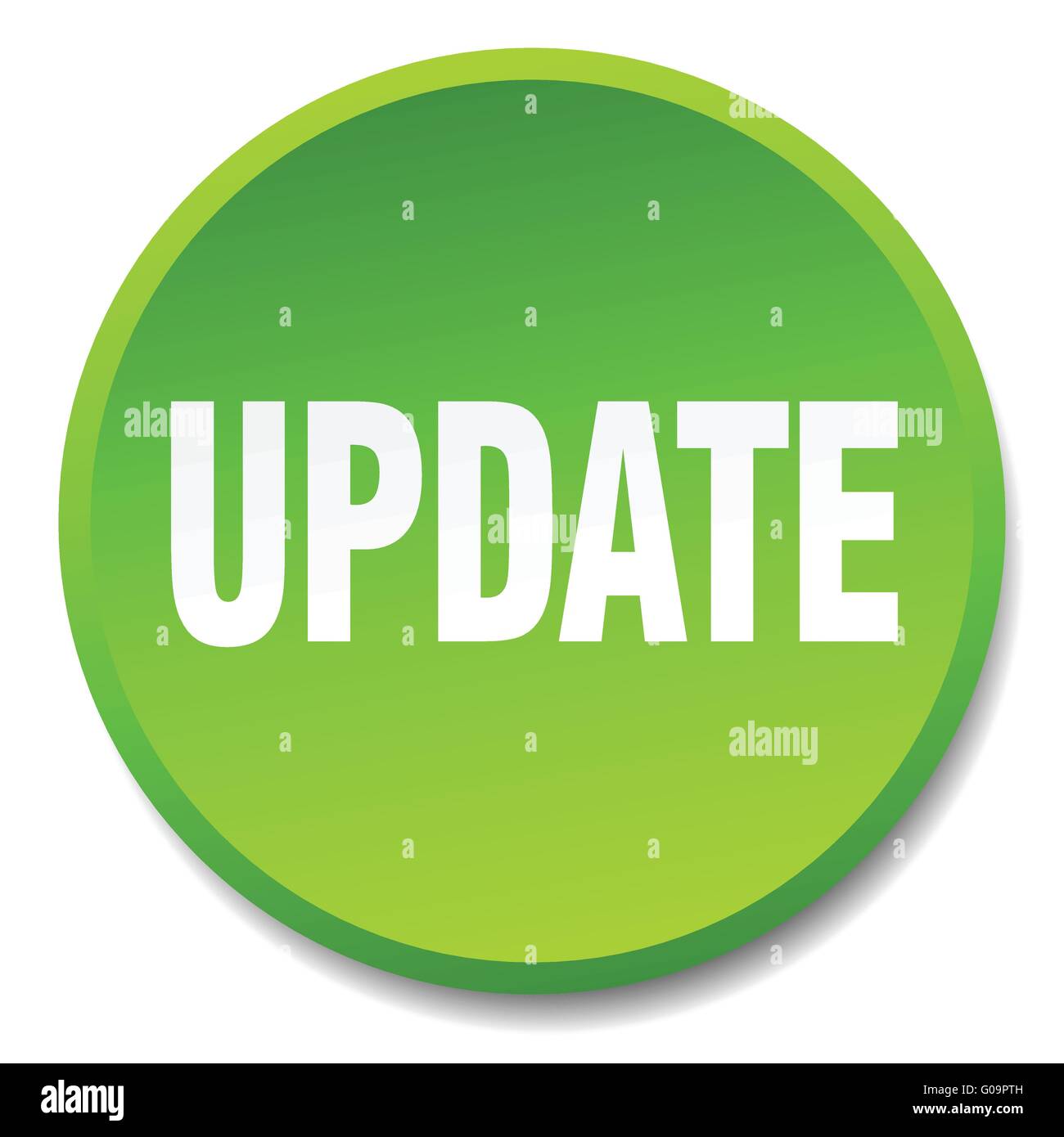 update green round flat isolated push button Stock Vector Image & Art ...