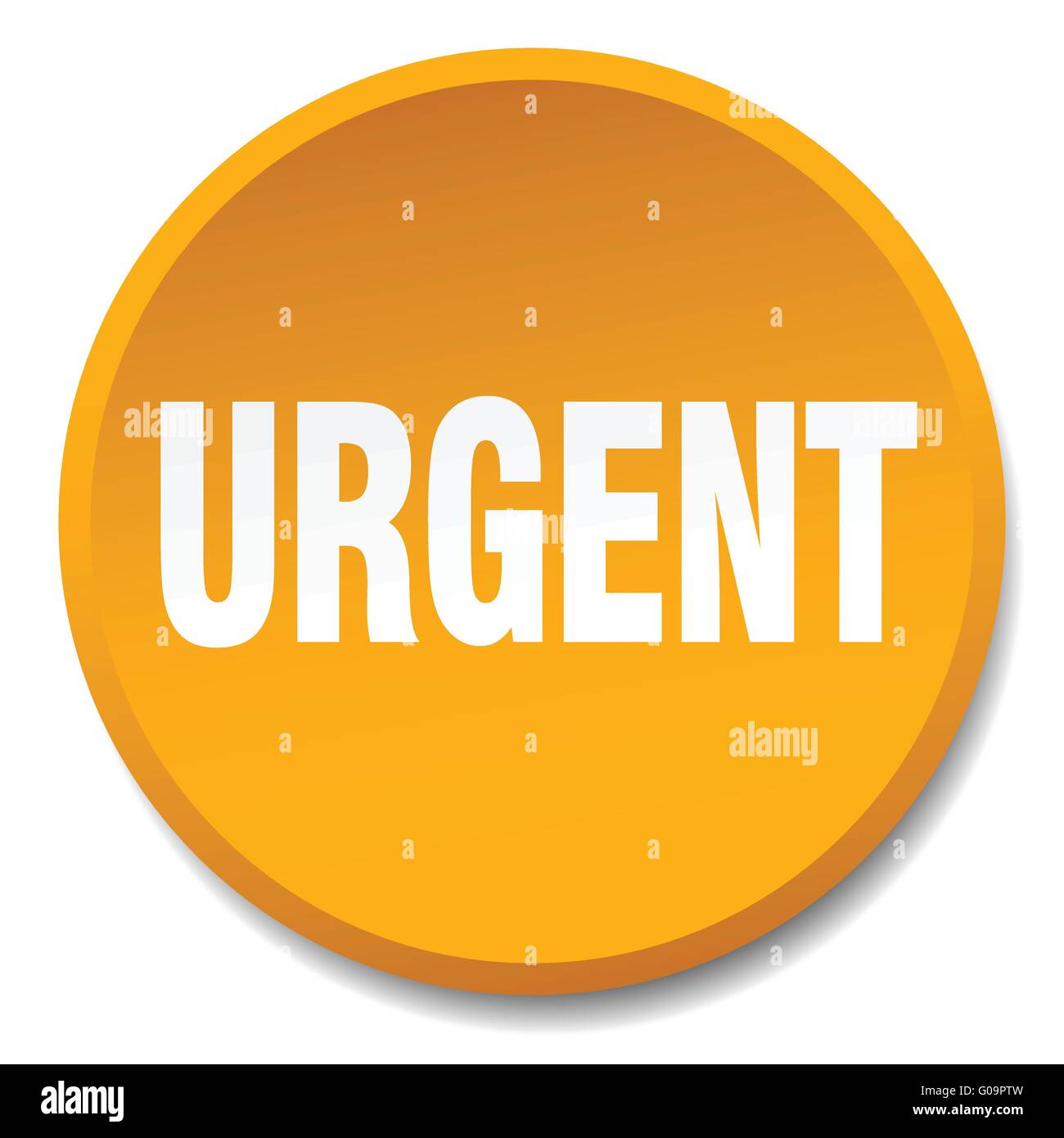 urgent orange round flat isolated push button Stock Vector Image & Art ...