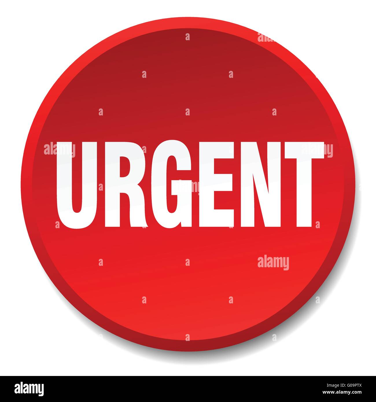 urgent red round flat isolated push button Stock Vector Image & Art - Alamy