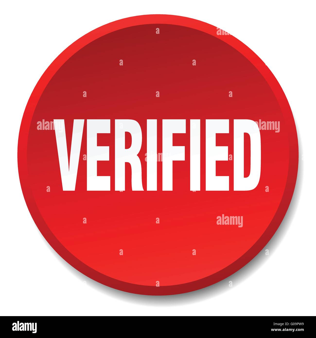 verified red round flat isolated push button Stock Vector Image & Art ...