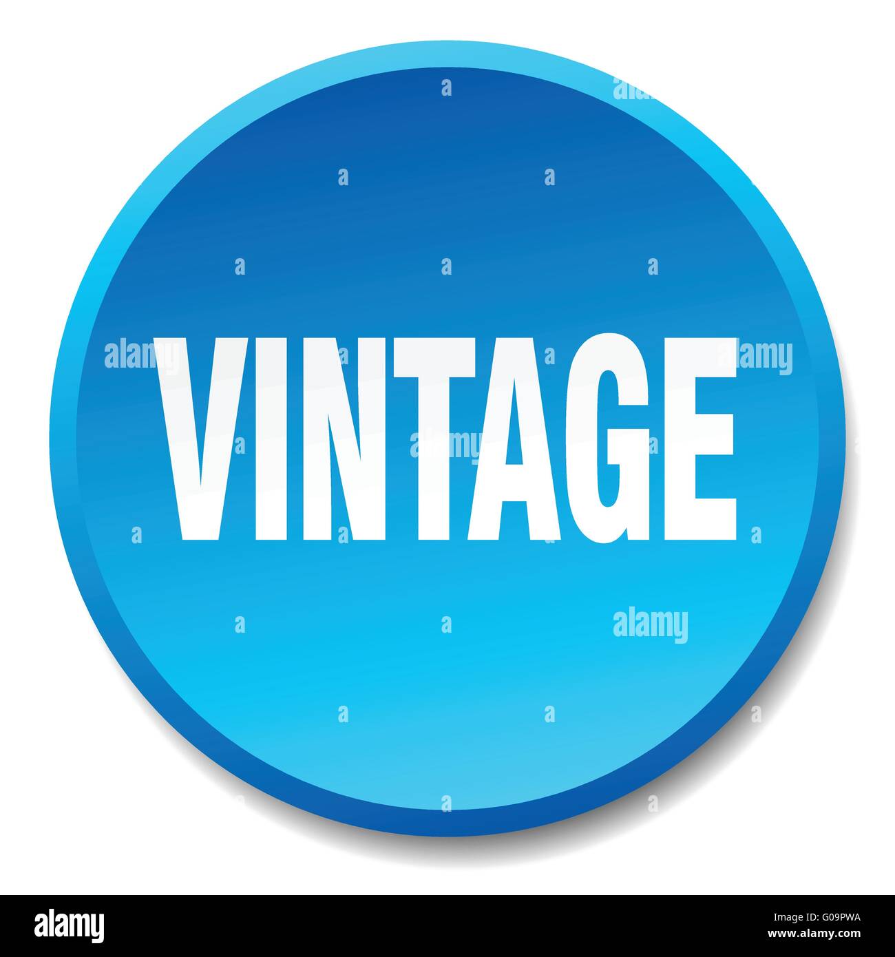 vintage blue round flat isolated push button Stock Vector Image & Art ...