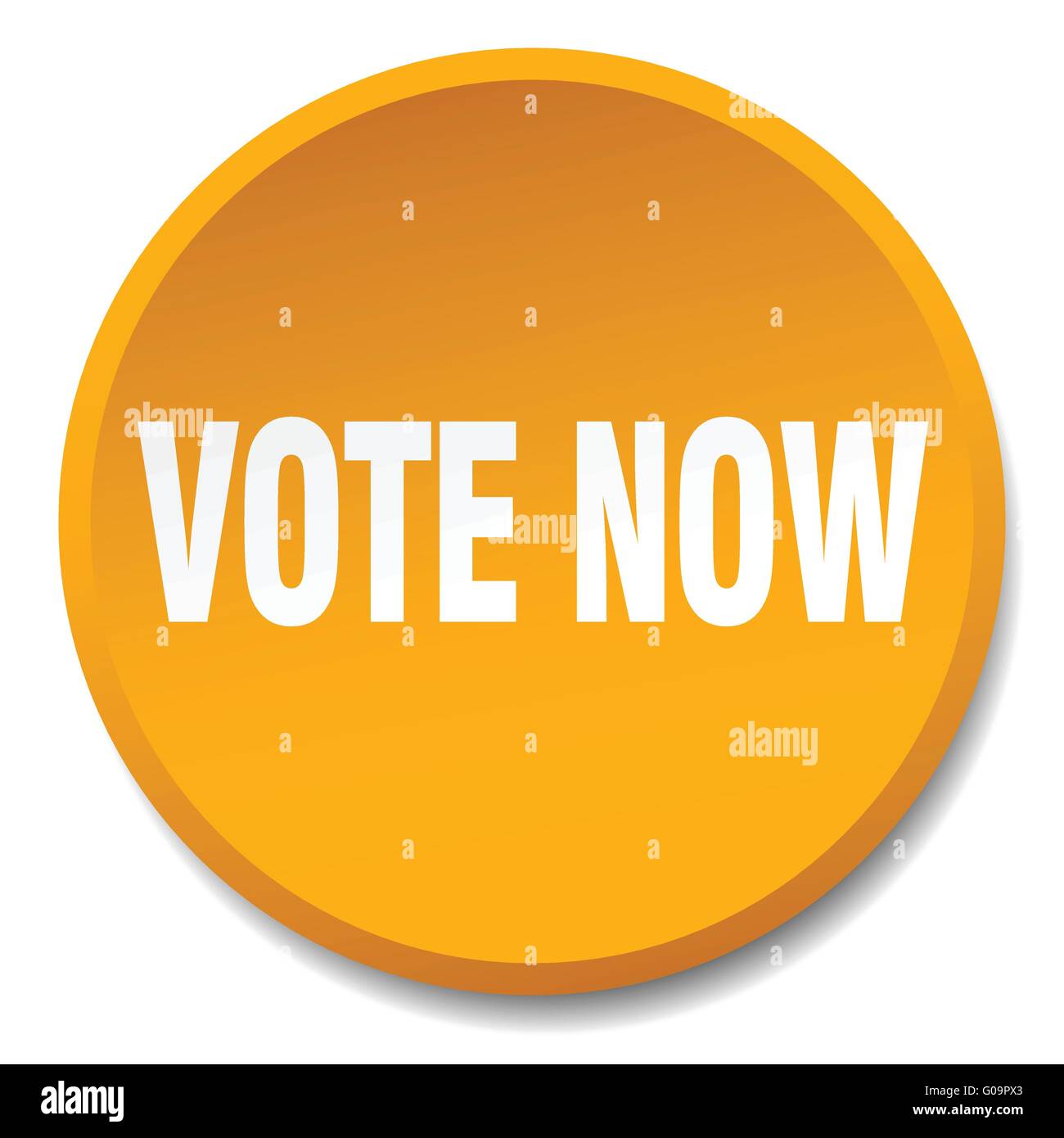 vote now orange round flat isolated push button Stock Vector Image ...