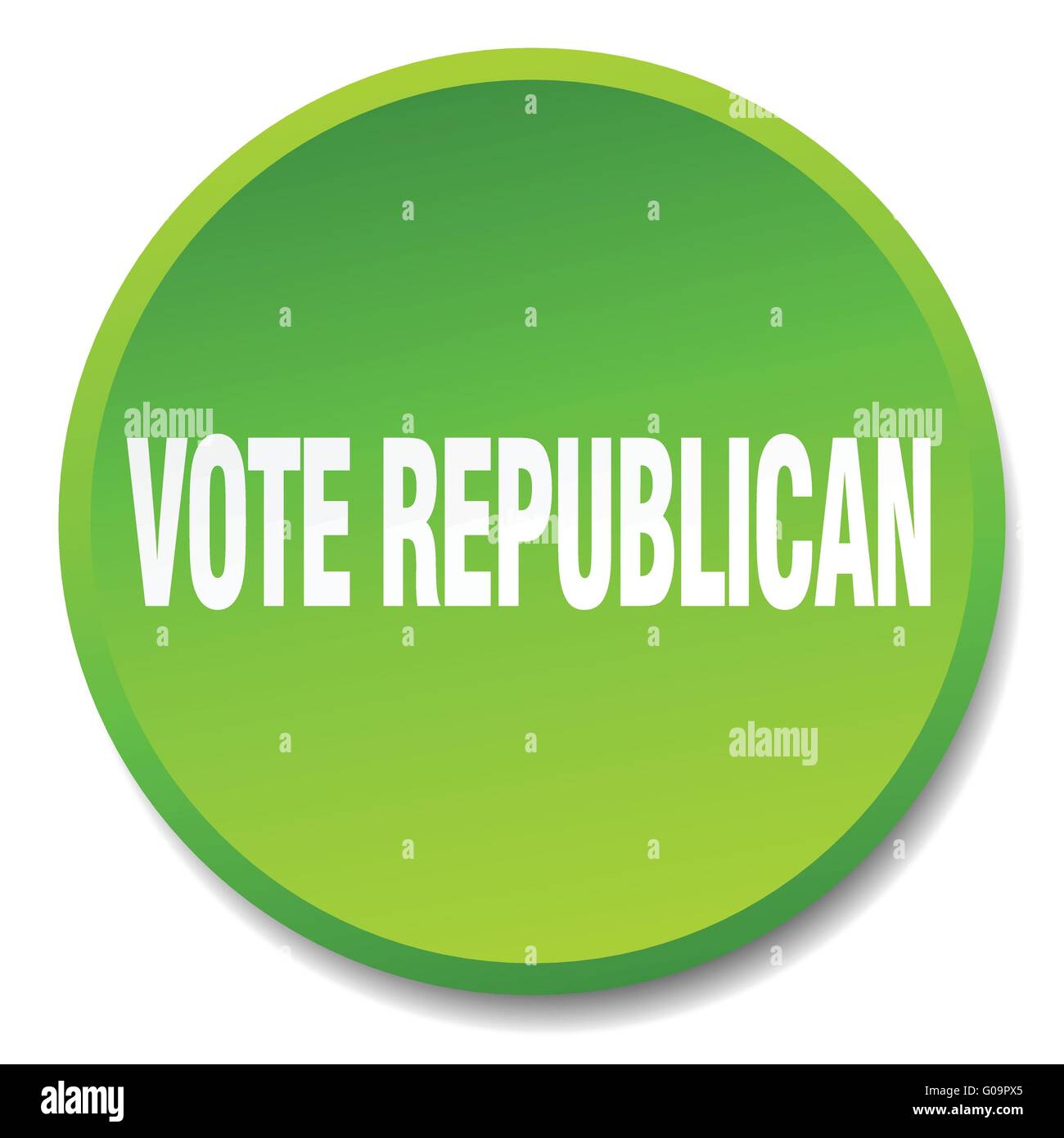 vote republican green round flat isolated push button Stock Vector ...