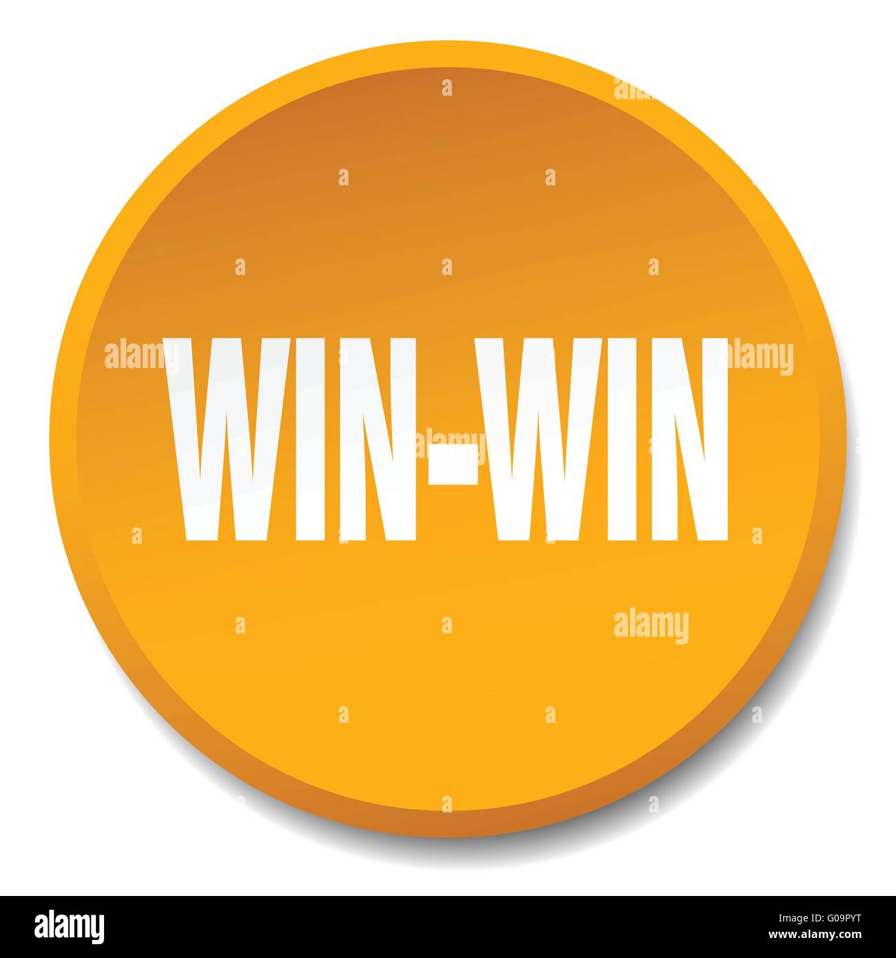 win-win orange round flat isolated push button Stock Vector Image & Art ...