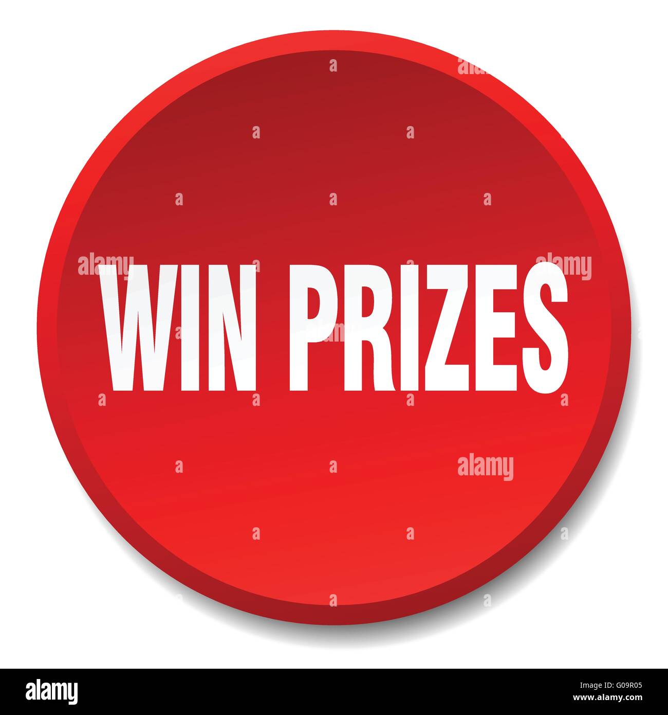 win prizes red round flat isolated push button Stock Vector Image & Art ...