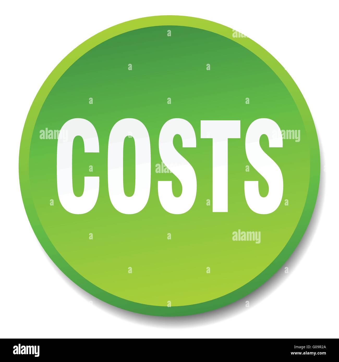costs green round flat isolated push button Stock Vector Image & Art ...