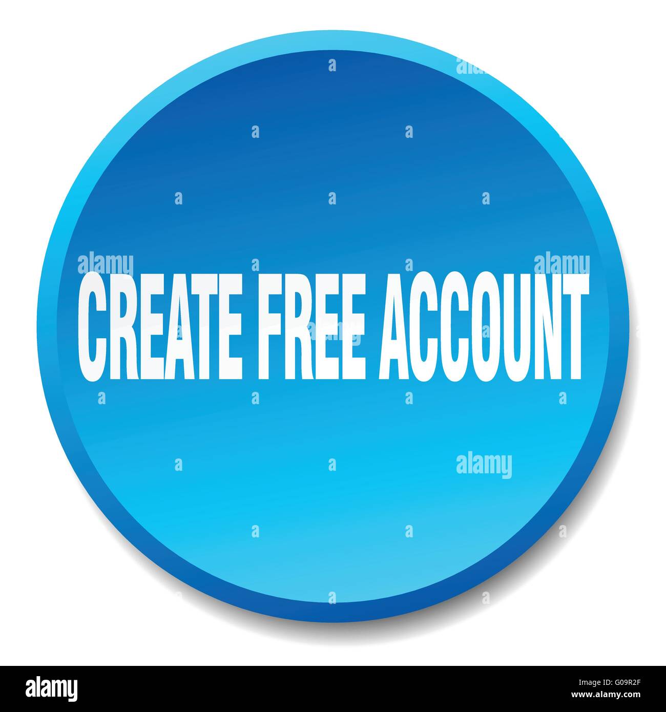 create free account blue round flat isolated push button Stock Vector ...