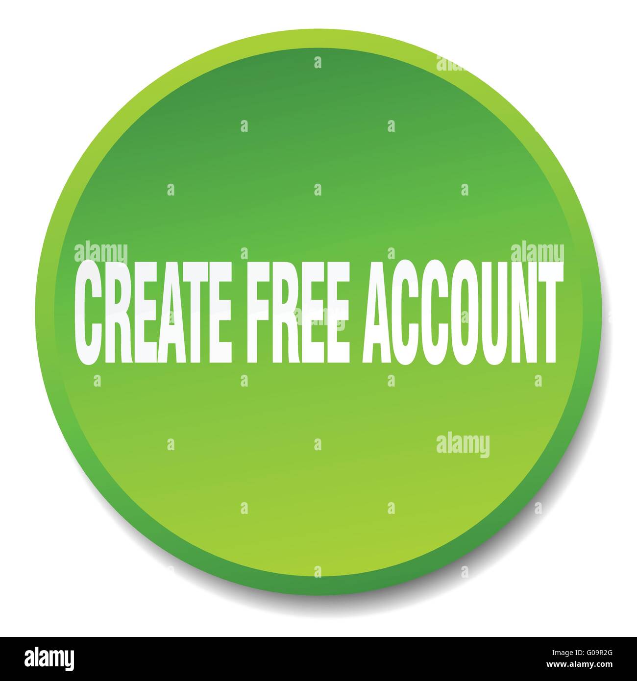 create free account green round flat isolated push button Stock Vector Image & Art - Alamy