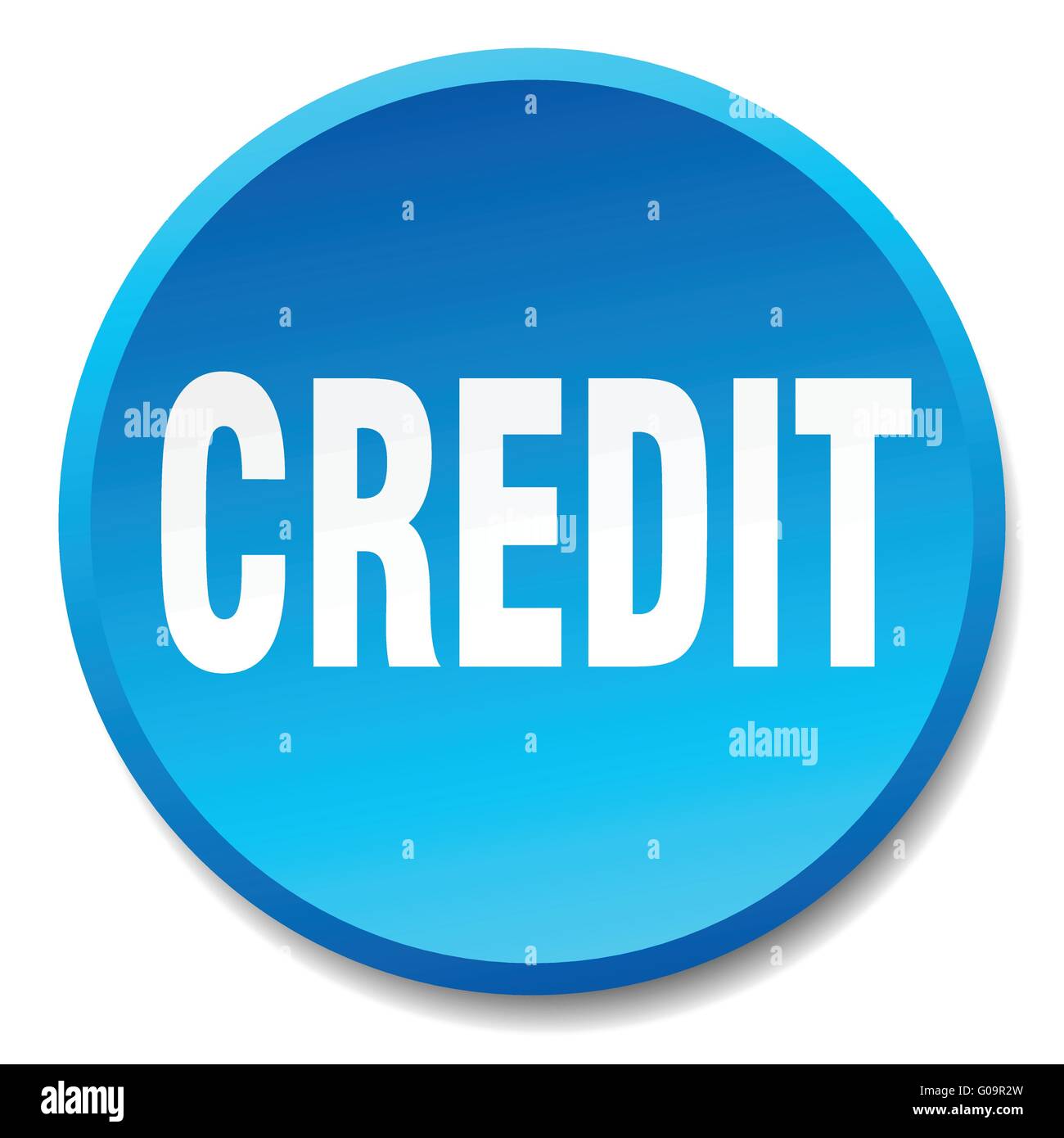 credit blue round flat isolated push button Stock Vector Image & Art ...