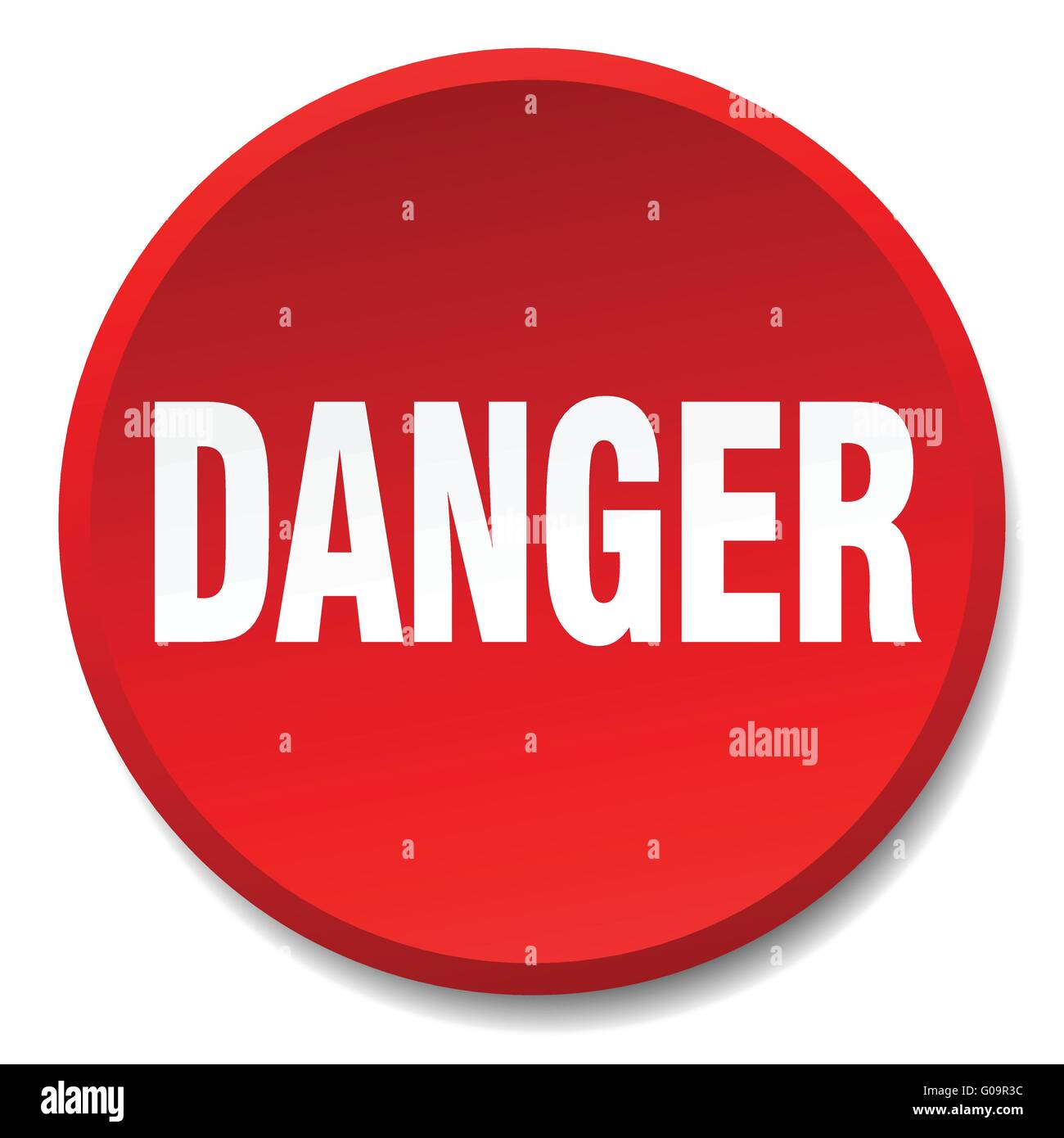 danger red round flat isolated push button Stock Vector Image & Art - Alamy