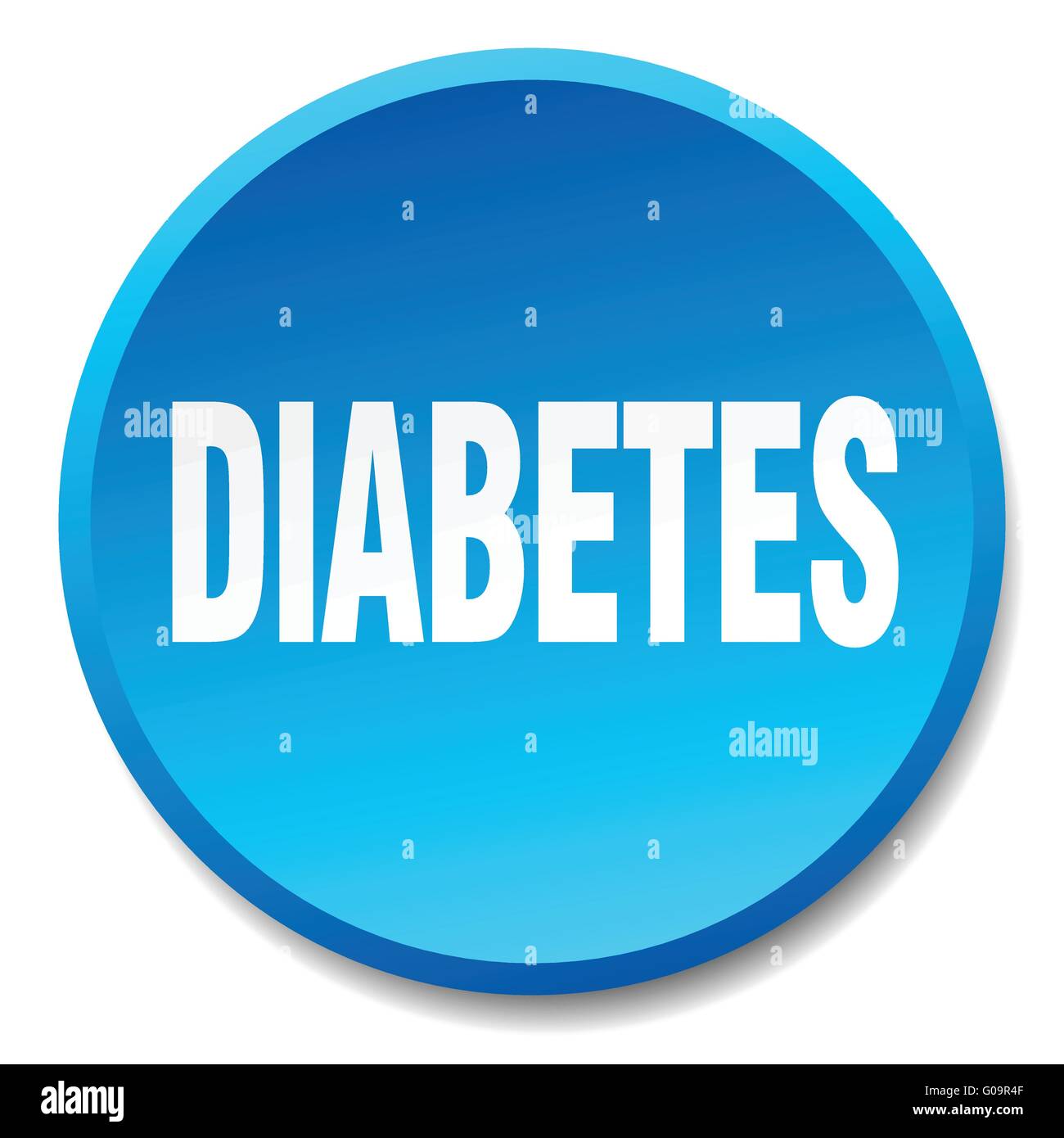 diabetes blue round flat isolated push button Stock Vector Image & Art ...