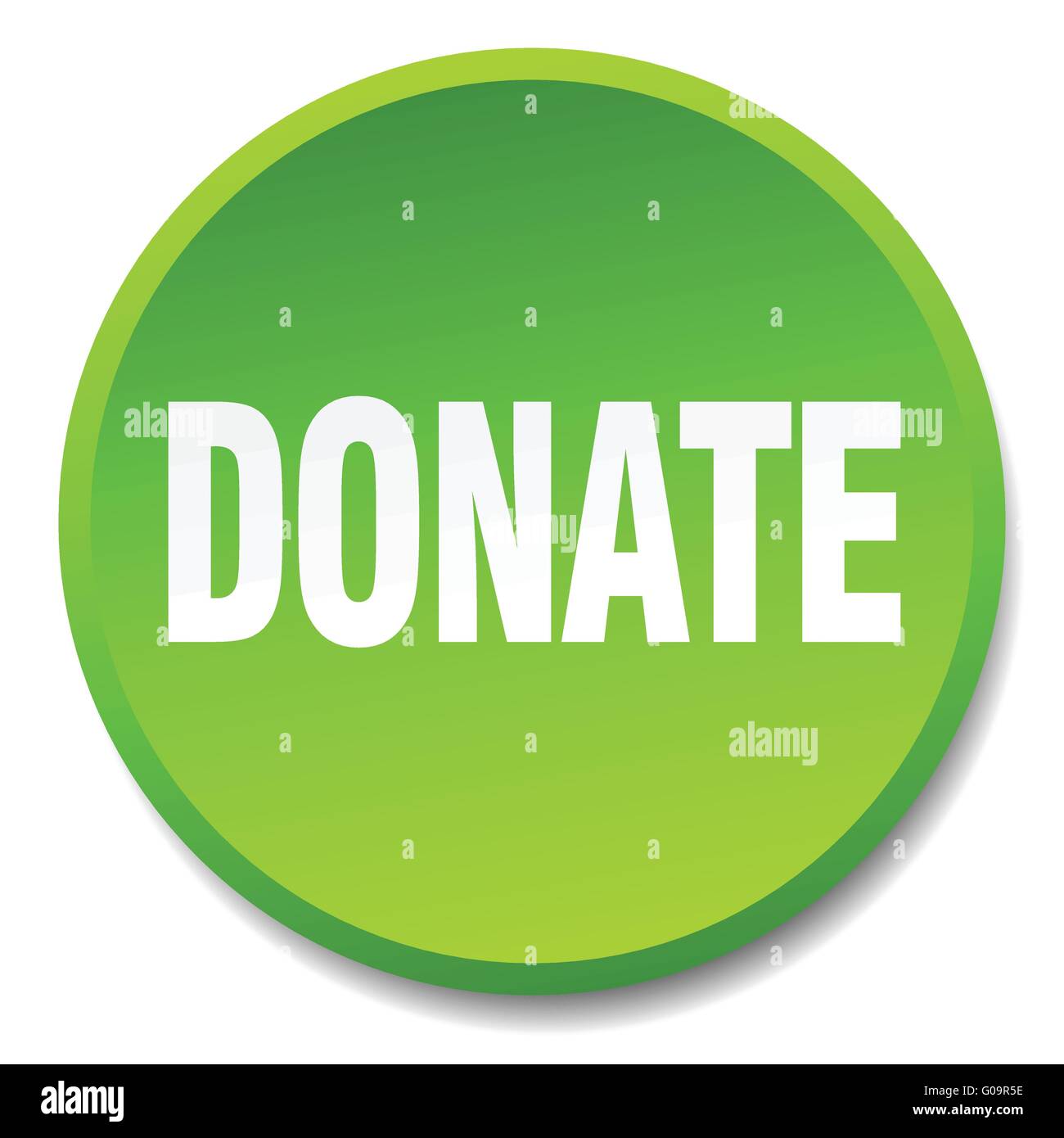 donate green round flat isolated push button Stock Vector Image & Art ...