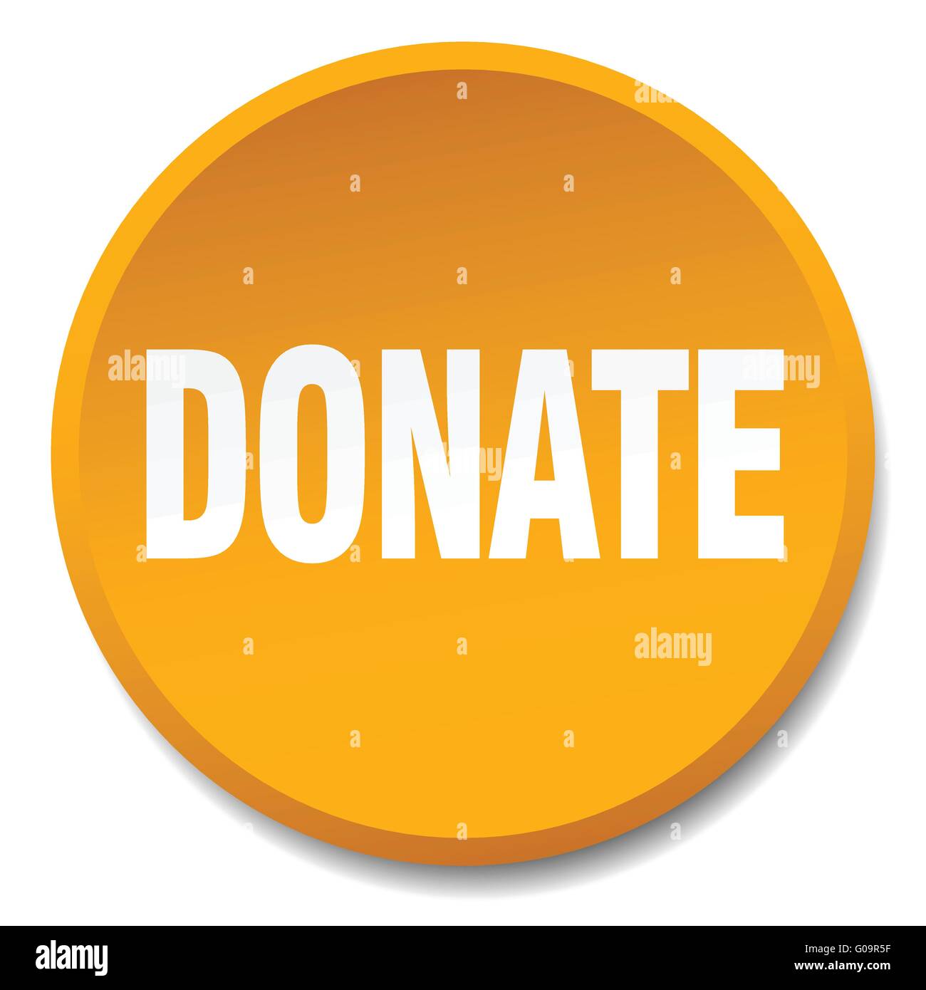 donate orange round flat isolated push button Stock Vector Image & Art ...