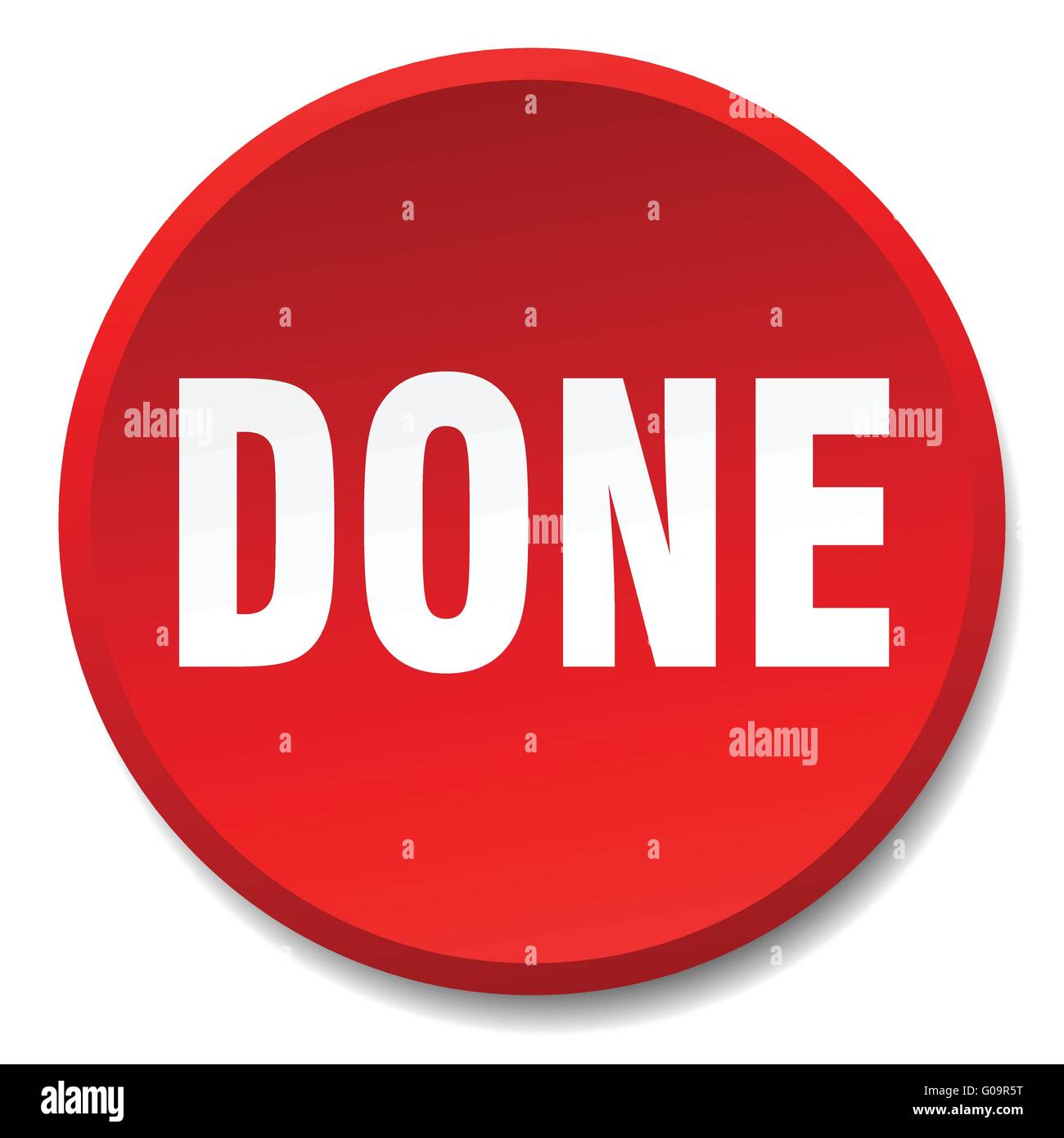 done red round flat isolated push button Stock Vector Image & Art - Alamy
