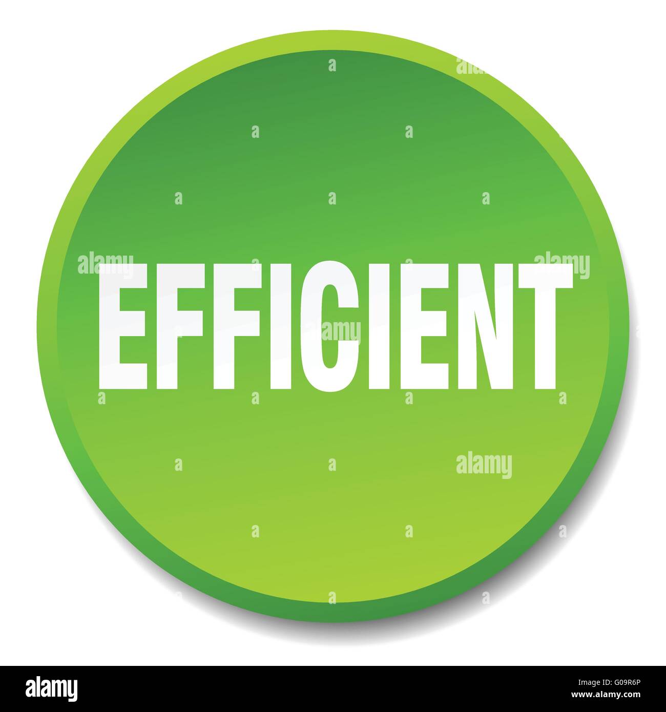 efficient green round flat isolated push button Stock Vector Image ...