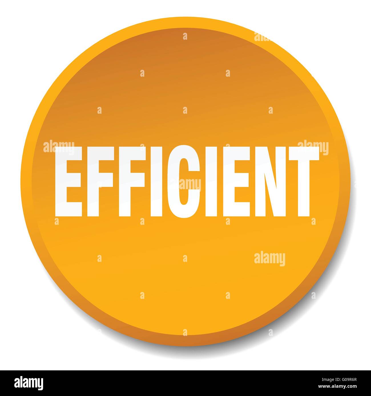 efficient orange round flat isolated push button Stock Vector Image & Art - Alamy
