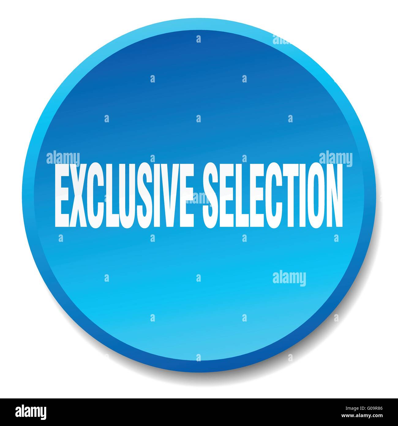 exclusive selection blue round flat isolated push button Stock Vector ...