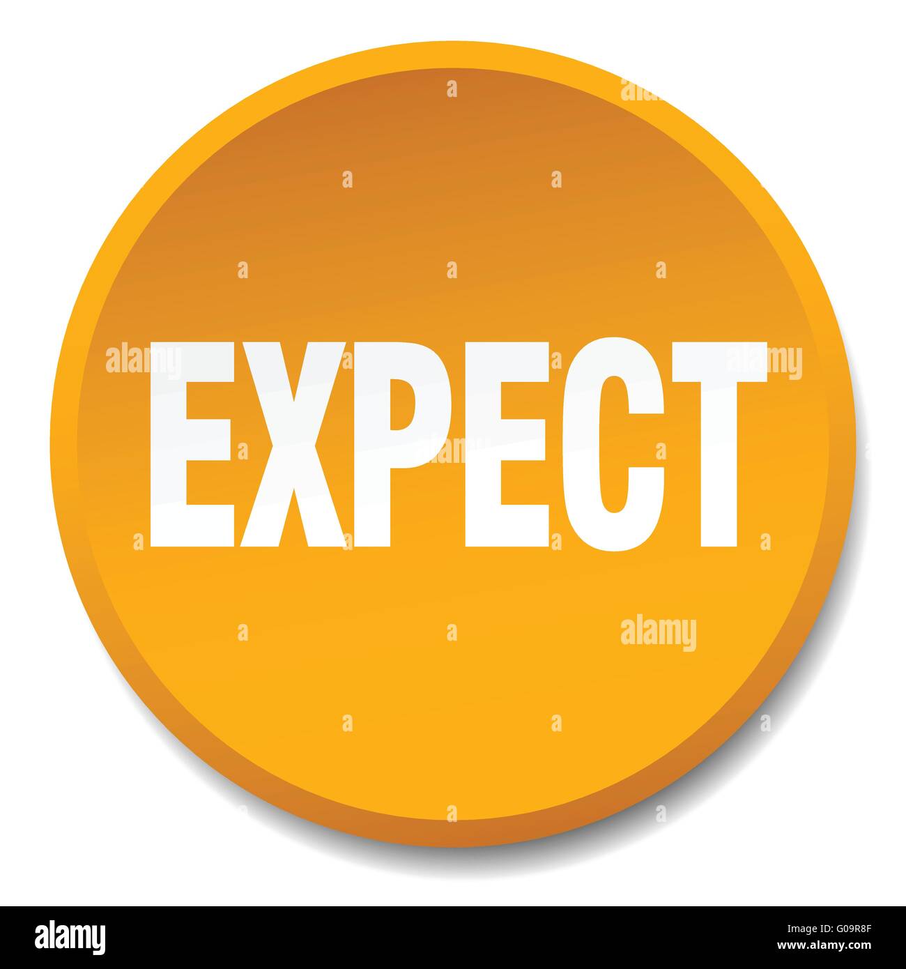 expect orange round flat isolated push button Stock Vector Image & Art ...